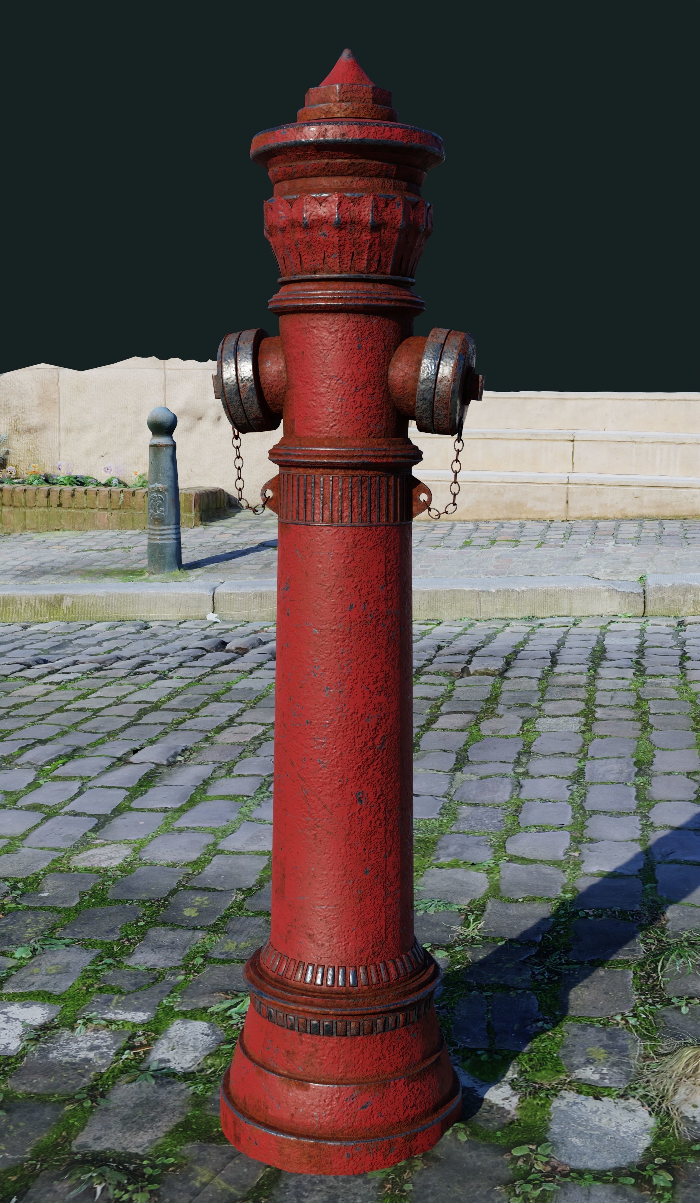 Fire Hydrant 50s German style 3D model | CGTrader