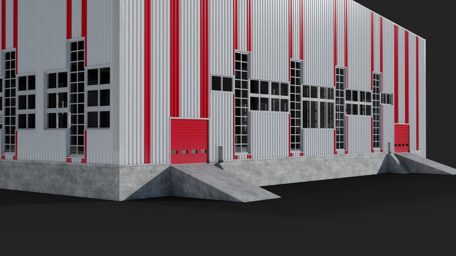 3D model Modern factory hall warehouse VR / AR / low-poly | CGTrader