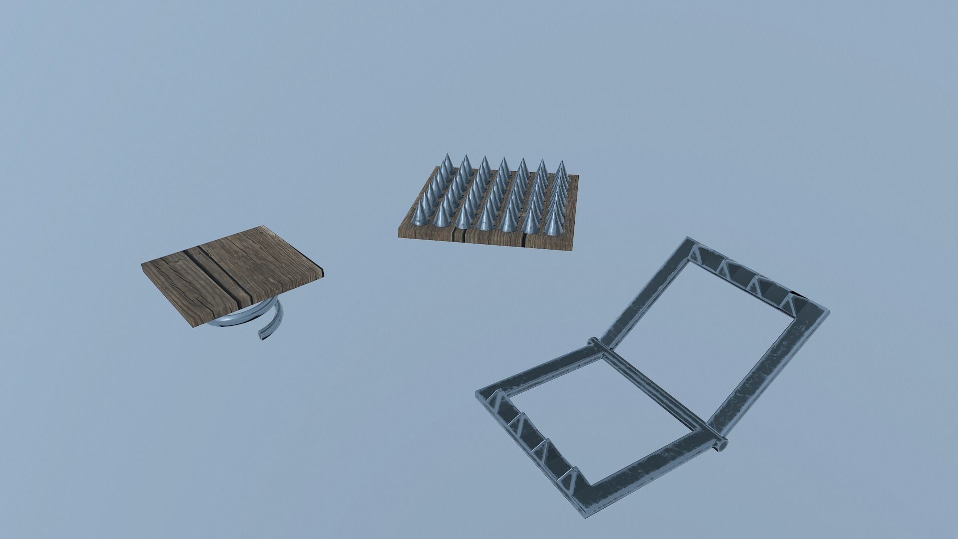 Low Poly Traps free VR / AR / low-poly 3D model | CGTrader