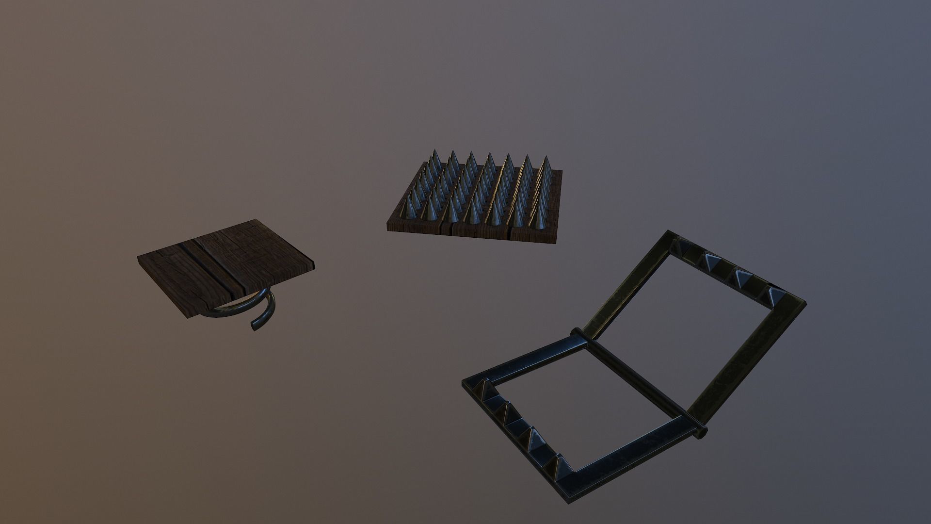 Low Poly Traps free VR / AR / low-poly 3D model | CGTrader