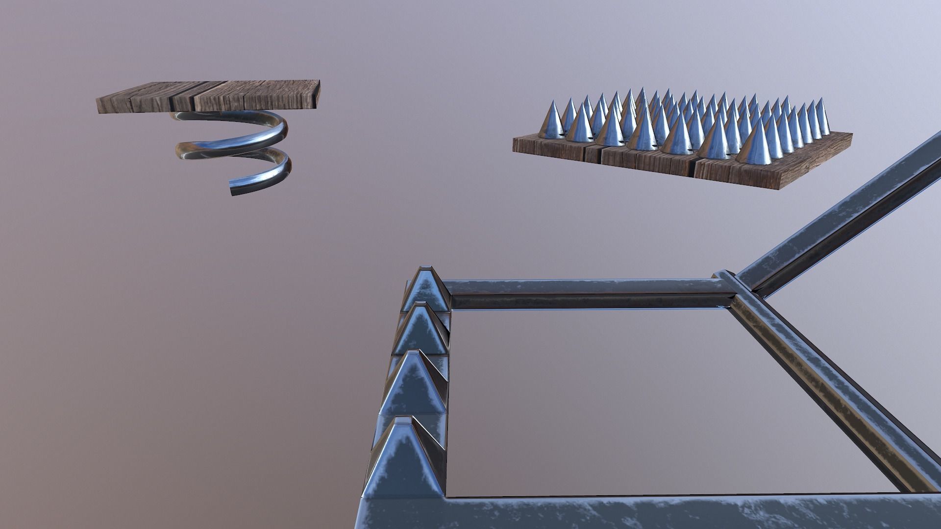 Low Poly Traps free VR / AR / low-poly 3D model | CGTrader