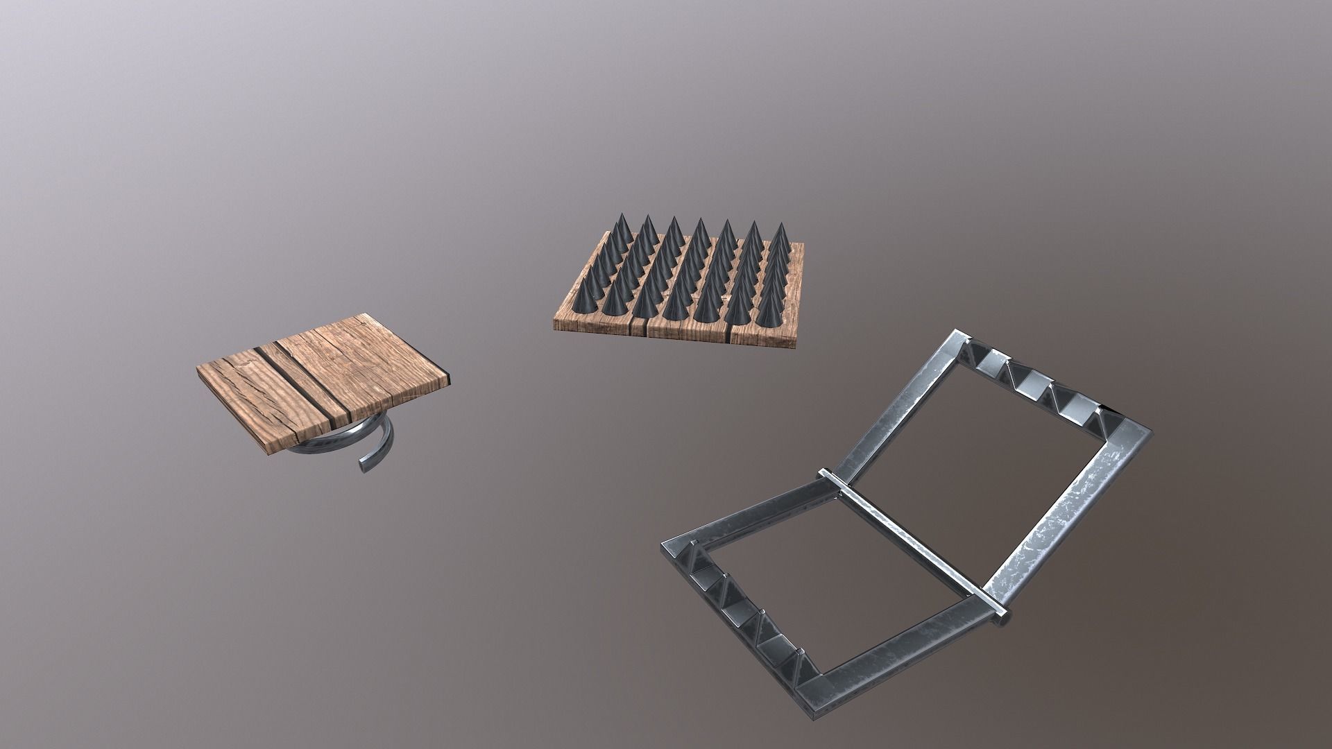 Low Poly Traps free VR / AR / low-poly 3D model | CGTrader