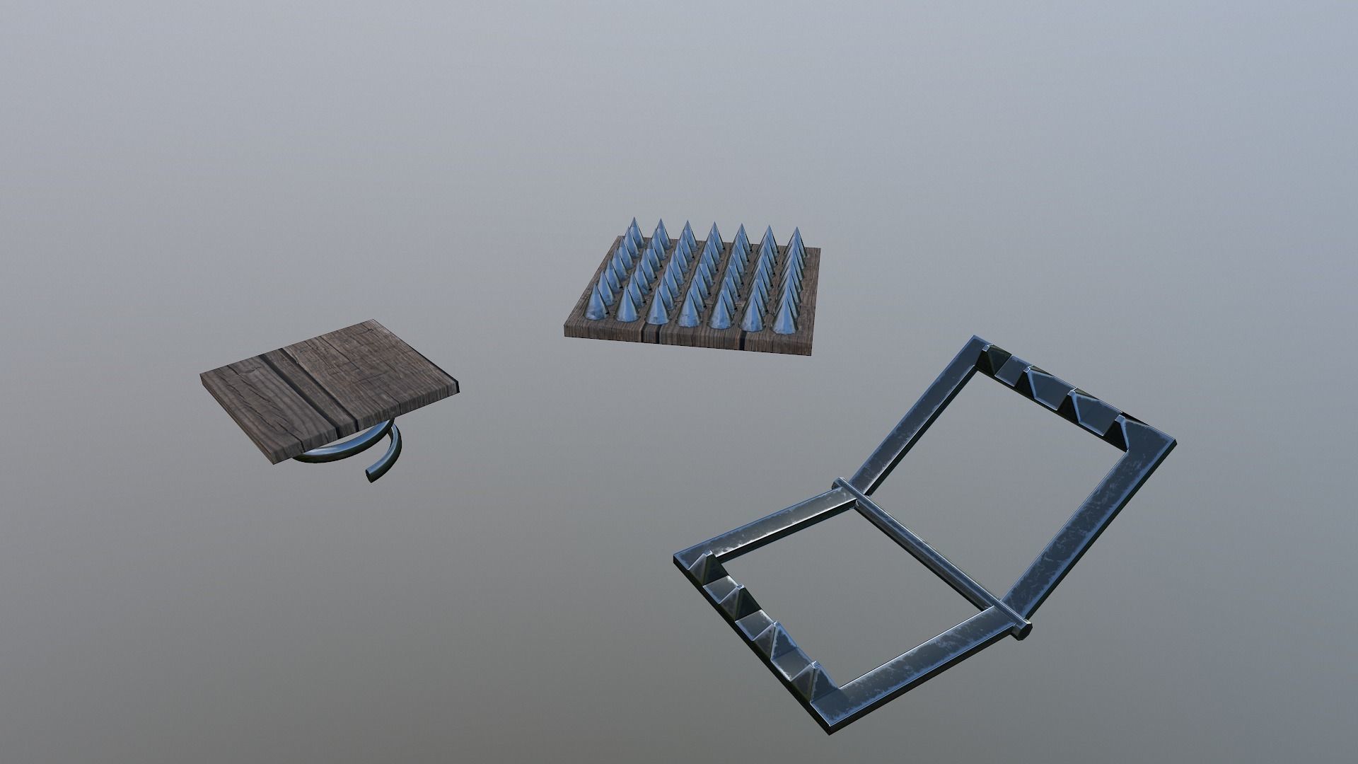 Low Poly Traps free VR / AR / low-poly 3D model | CGTrader