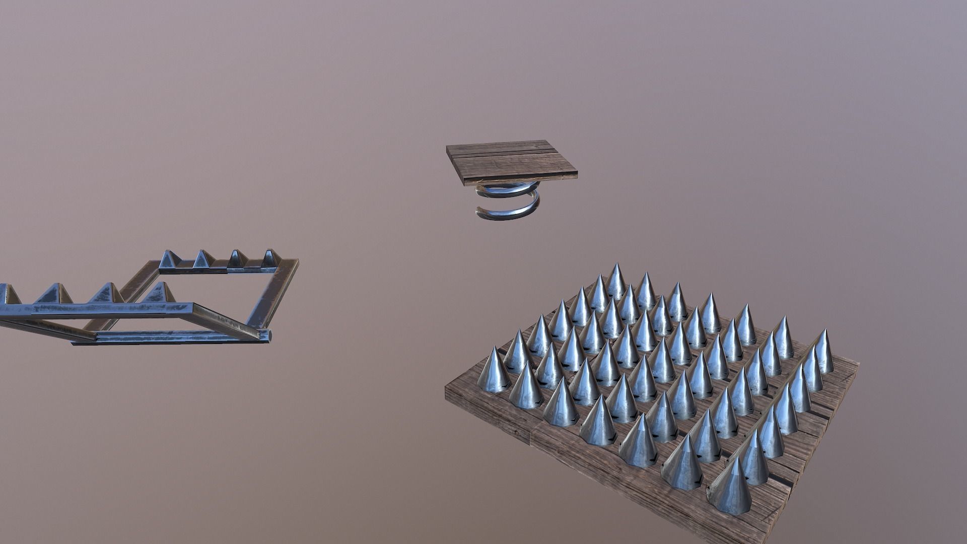 Low Poly Traps free VR / AR / low-poly 3D model | CGTrader