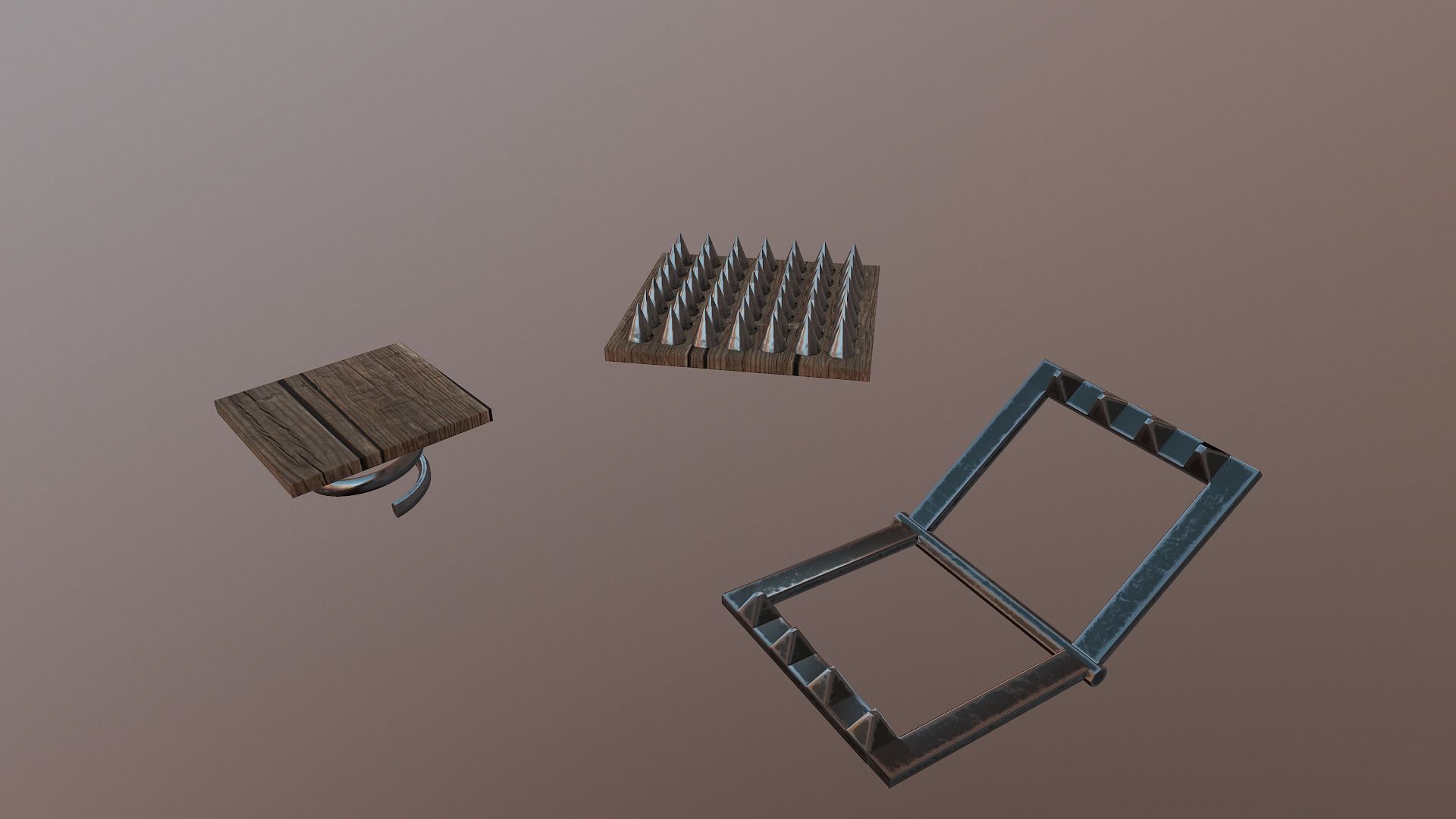 Low Poly Traps free VR / AR / low-poly 3D model | CGTrader