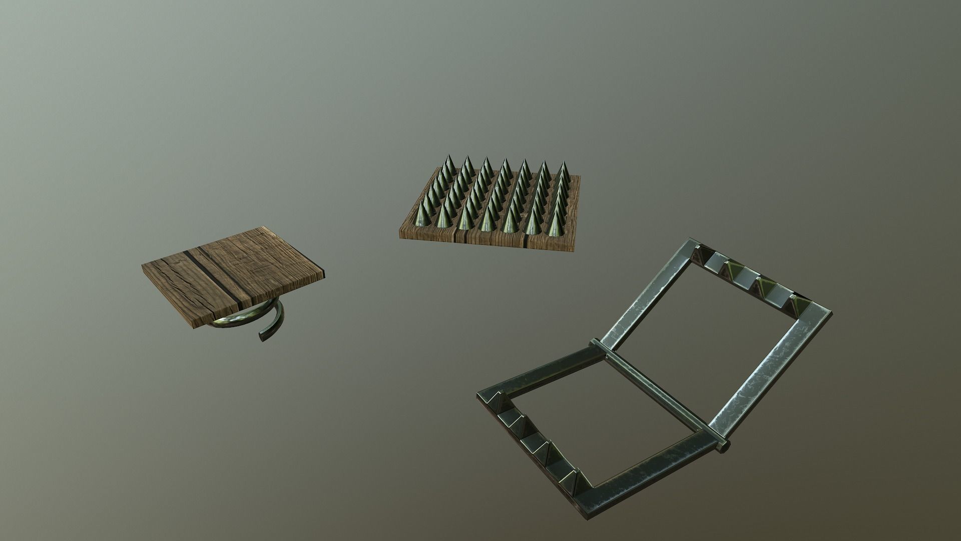 Low Poly Traps free VR / AR / low-poly 3D model | CGTrader