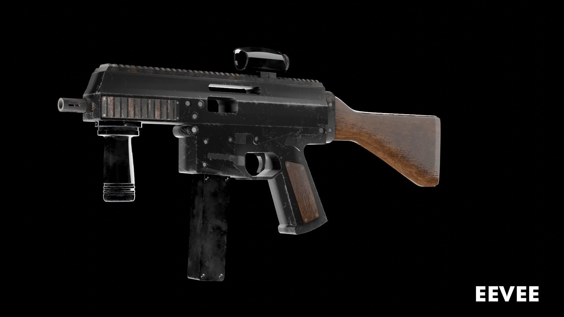 3D model Realistic Weapon Low Poly - PBR Texture - Blender Cinema 4D VR ...