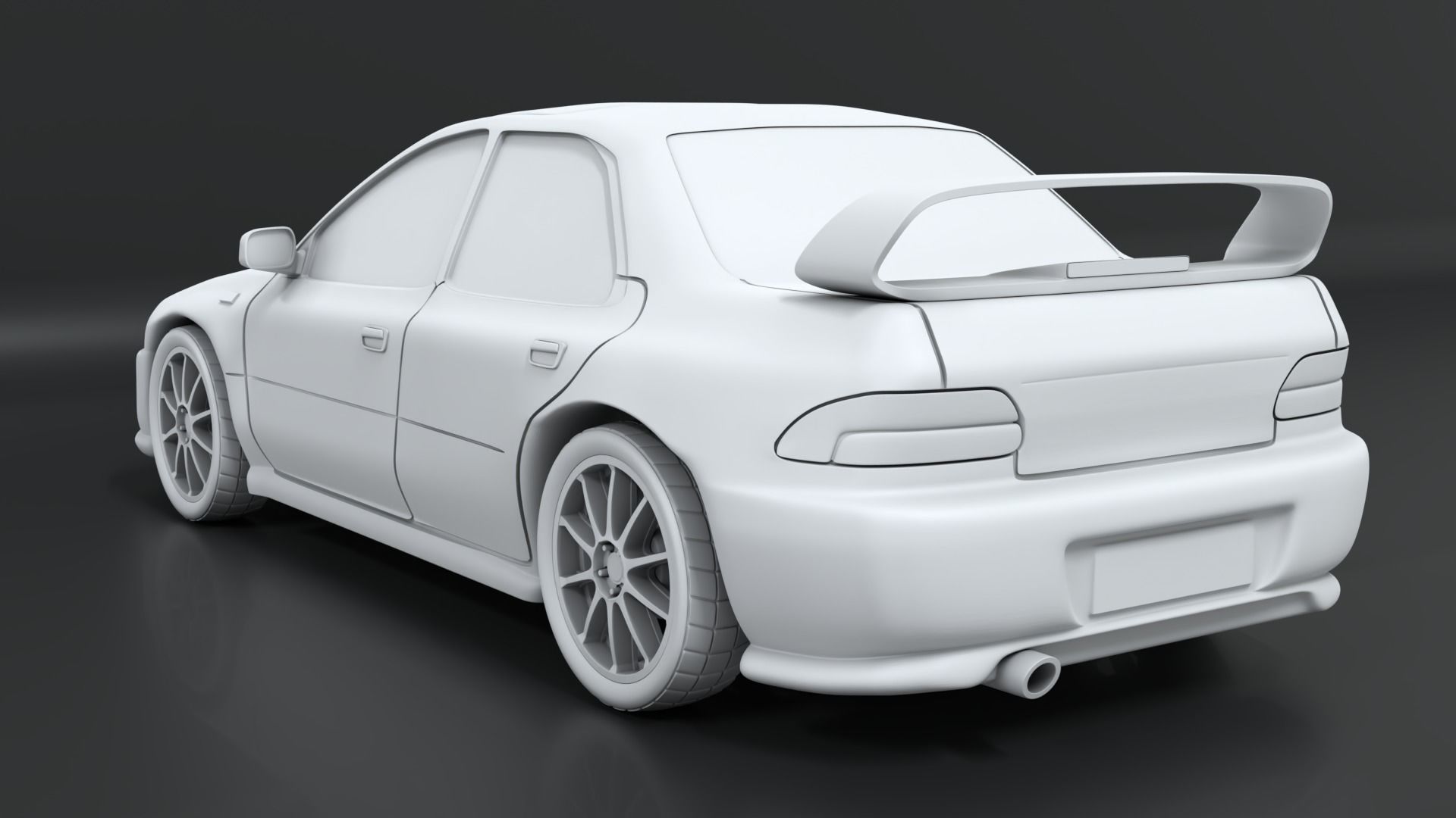 Subaru GC8 STL with separated parts for 3D printing 3D model 3D ...