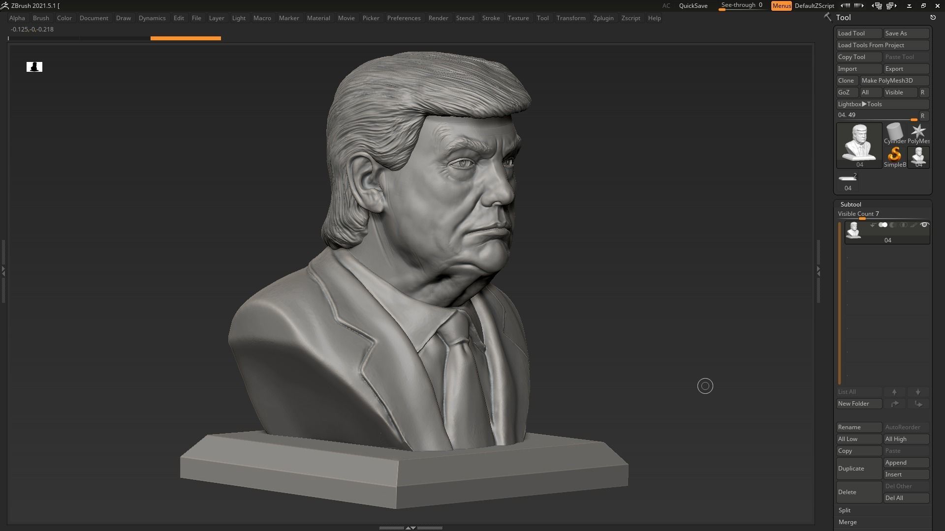 Donald Trump bust 2 3D print model 3D model 3D printable | CGTrader