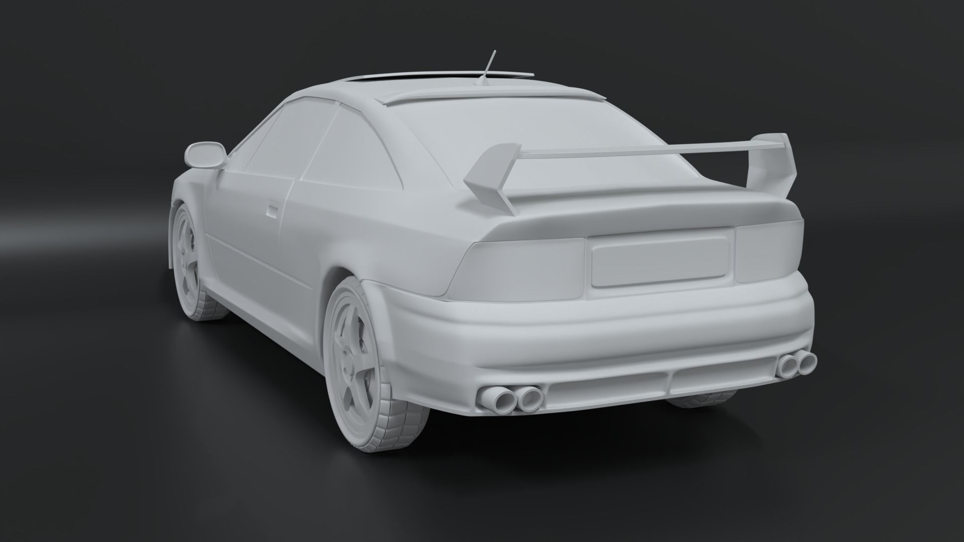 Opel Calibra STL with separated parts for 3D printing 3D model 3D ...