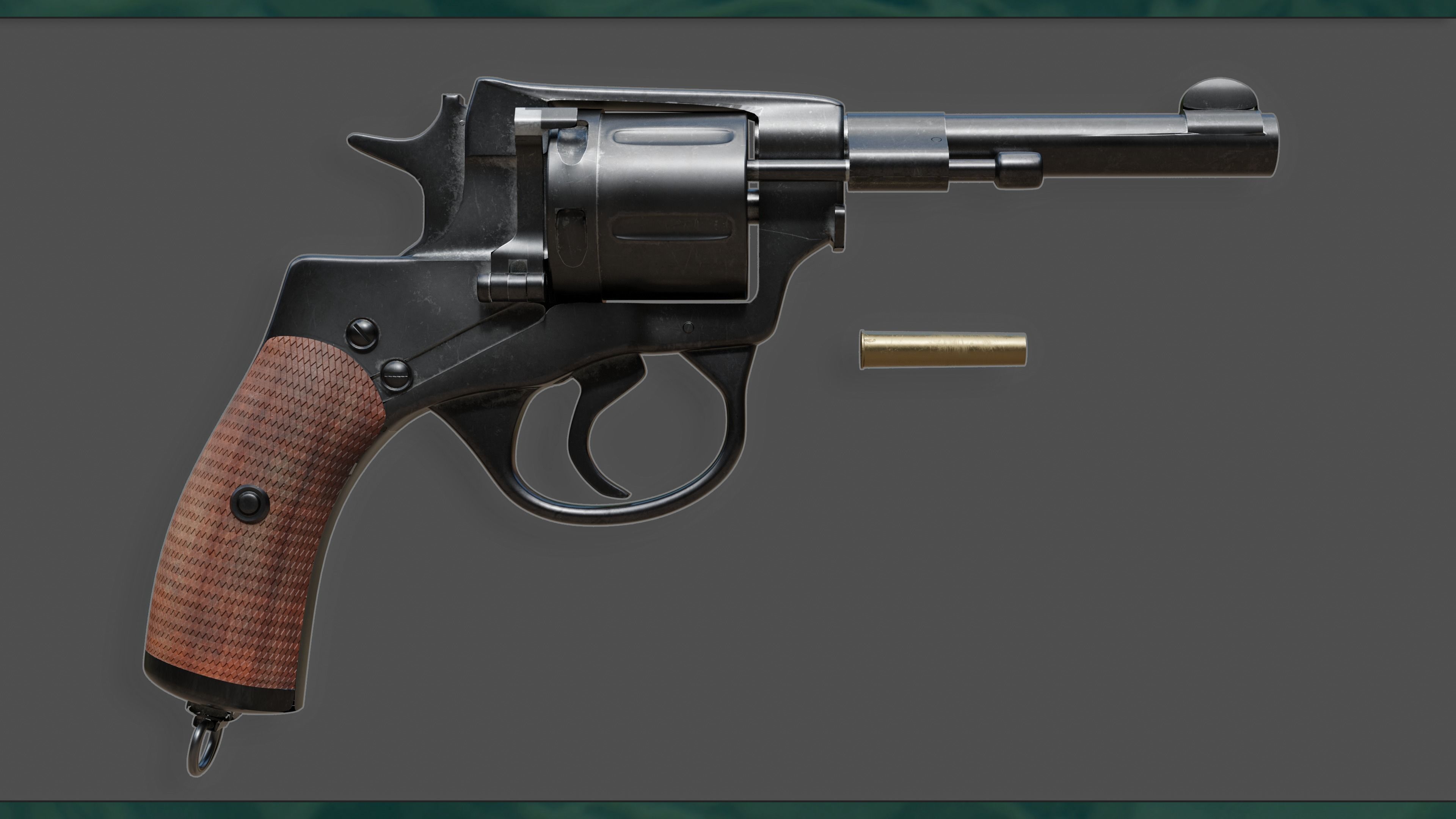 3D model Nagant M1895 - Rigged 3D Model VR / AR / low-poly | CGTrader