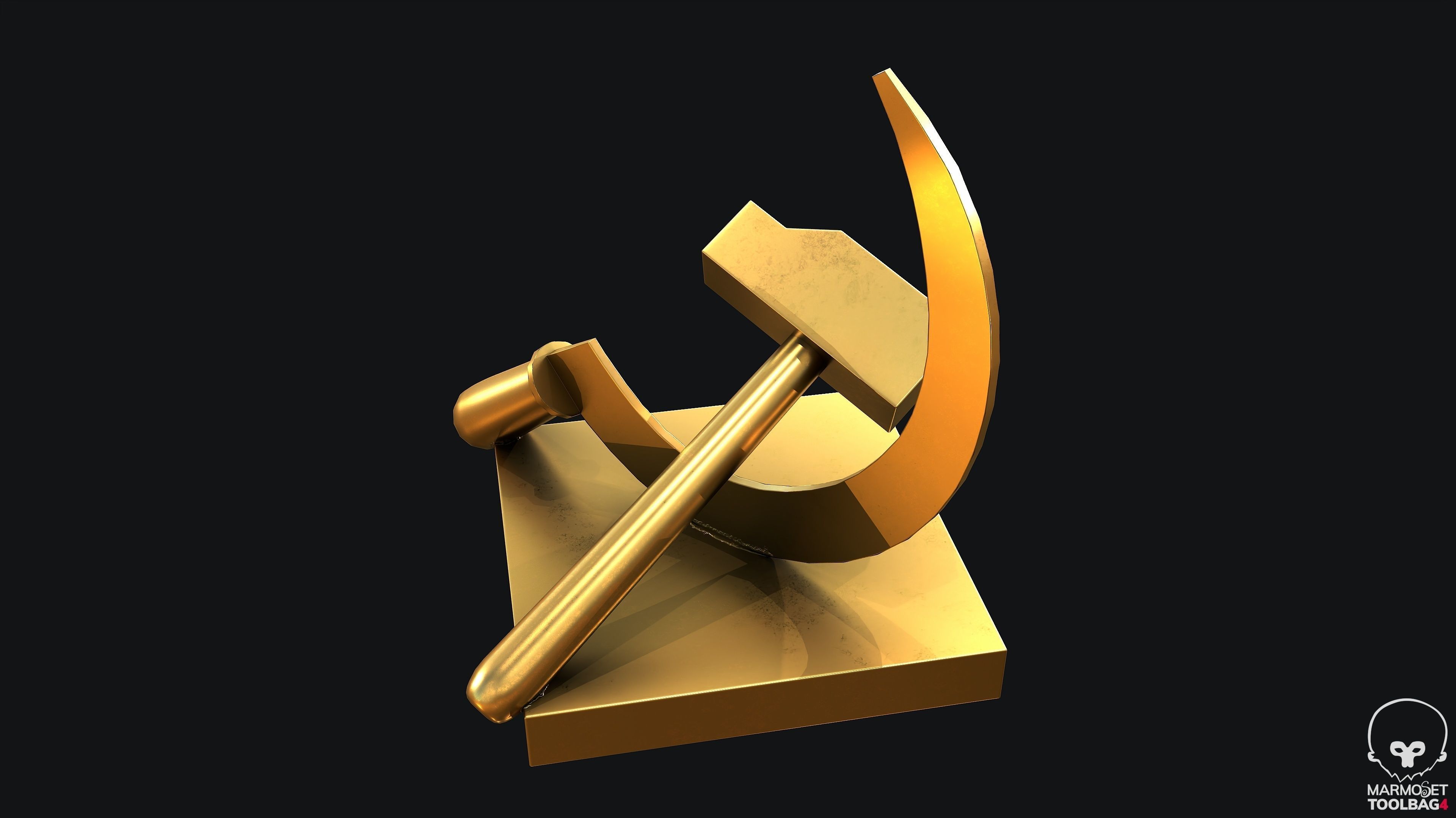 3D model Trophy Sickle and Hammer PBR Game Ready VR / AR / low-poly ...