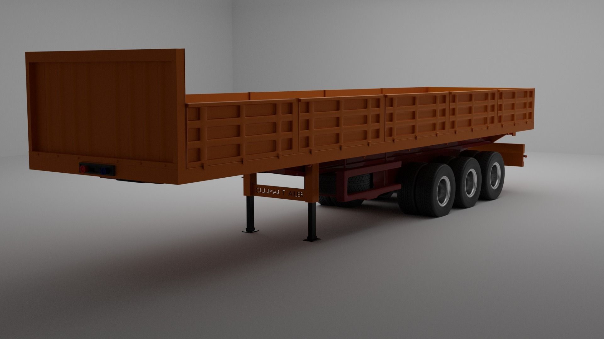 TRAILER FLATBED free 3D model | CGTrader
