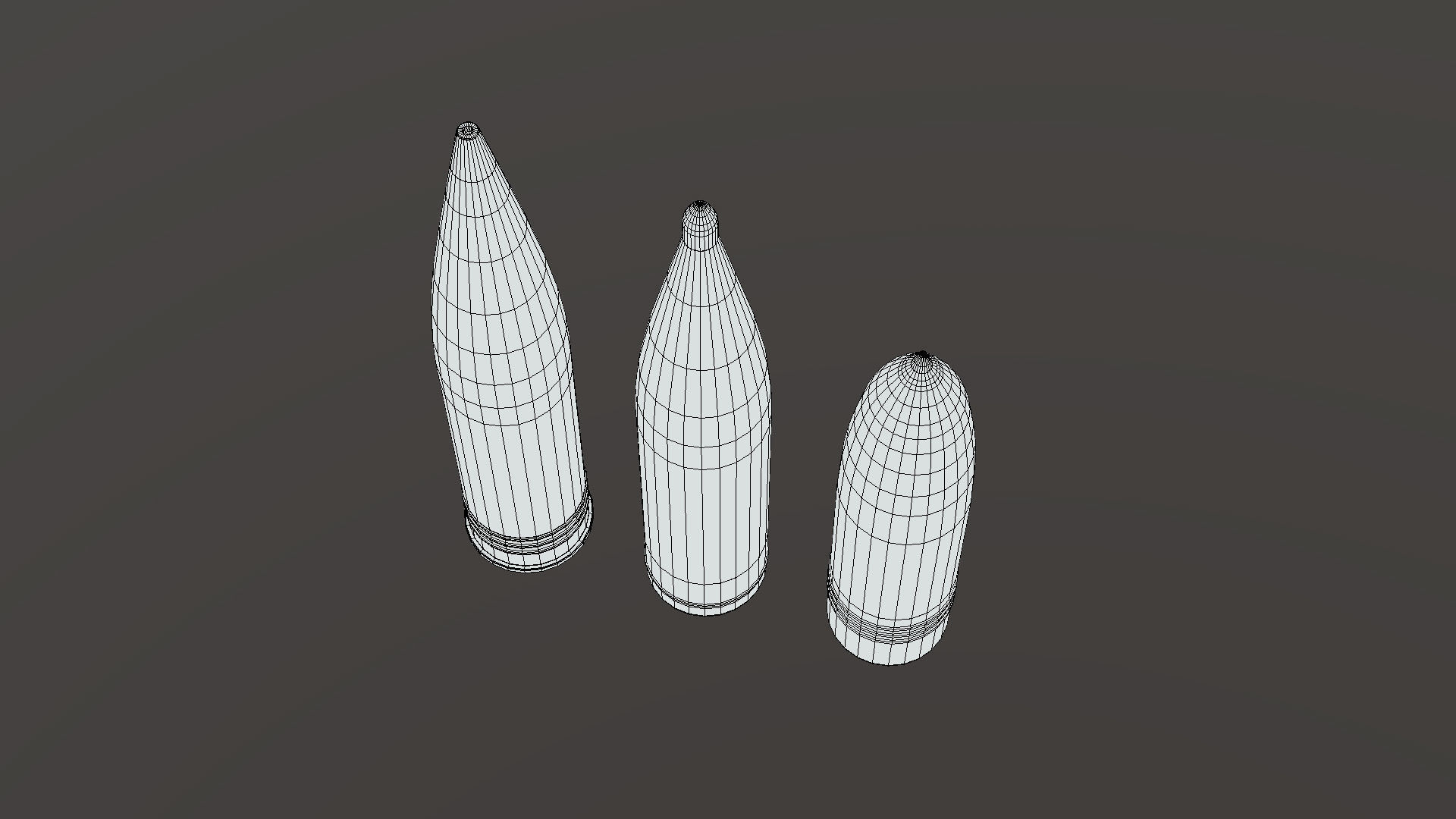 3D model Heavy Artillery Shells 3 in 1 VR / AR / low-poly | CGTrader