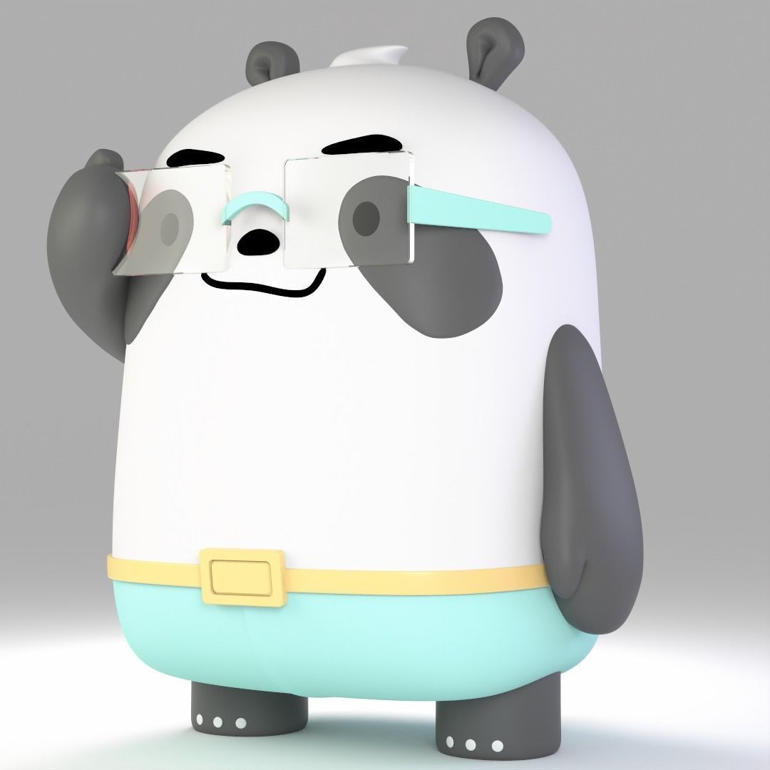 Panda Dad 3D model 3D printable | CGTrader