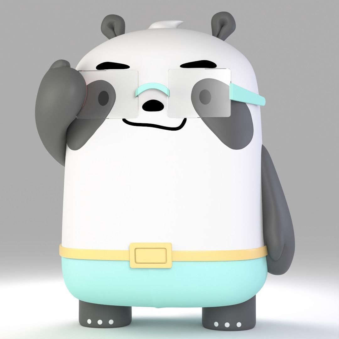 Panda Dad 3D model 3D printable | CGTrader