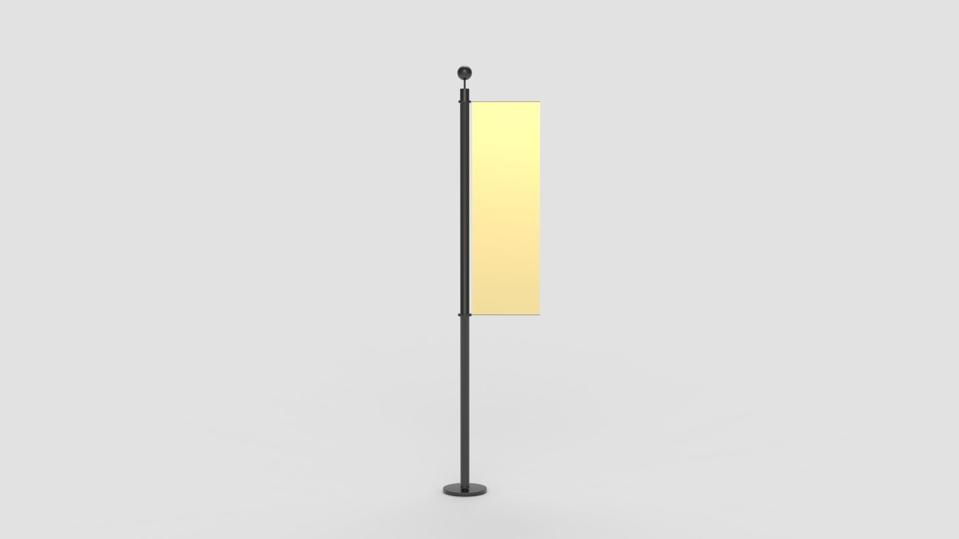 Flag 3D model stand on steel pole 3D model | CGTrader