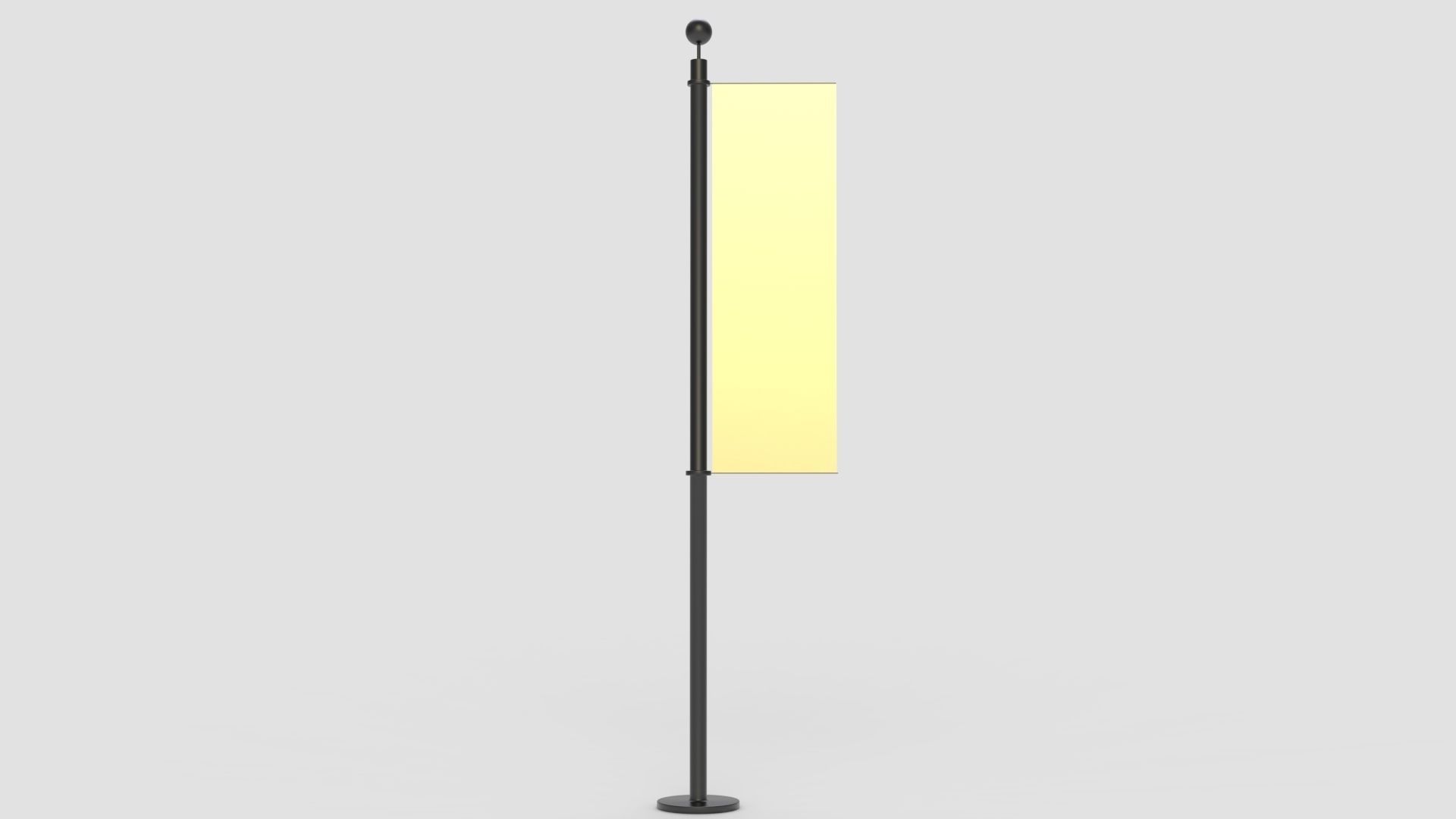 Flag 3D model stand on steel pole 3D model | CGTrader