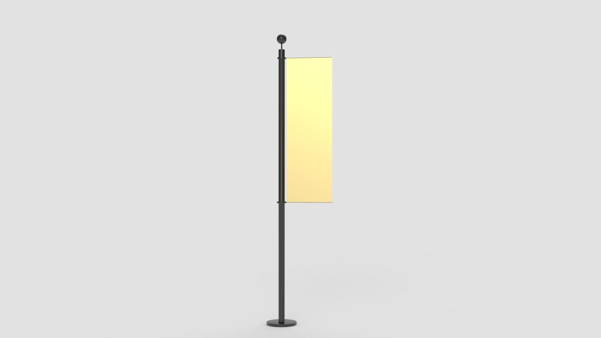 Flag 3D model stand on steel pole 3D model | CGTrader