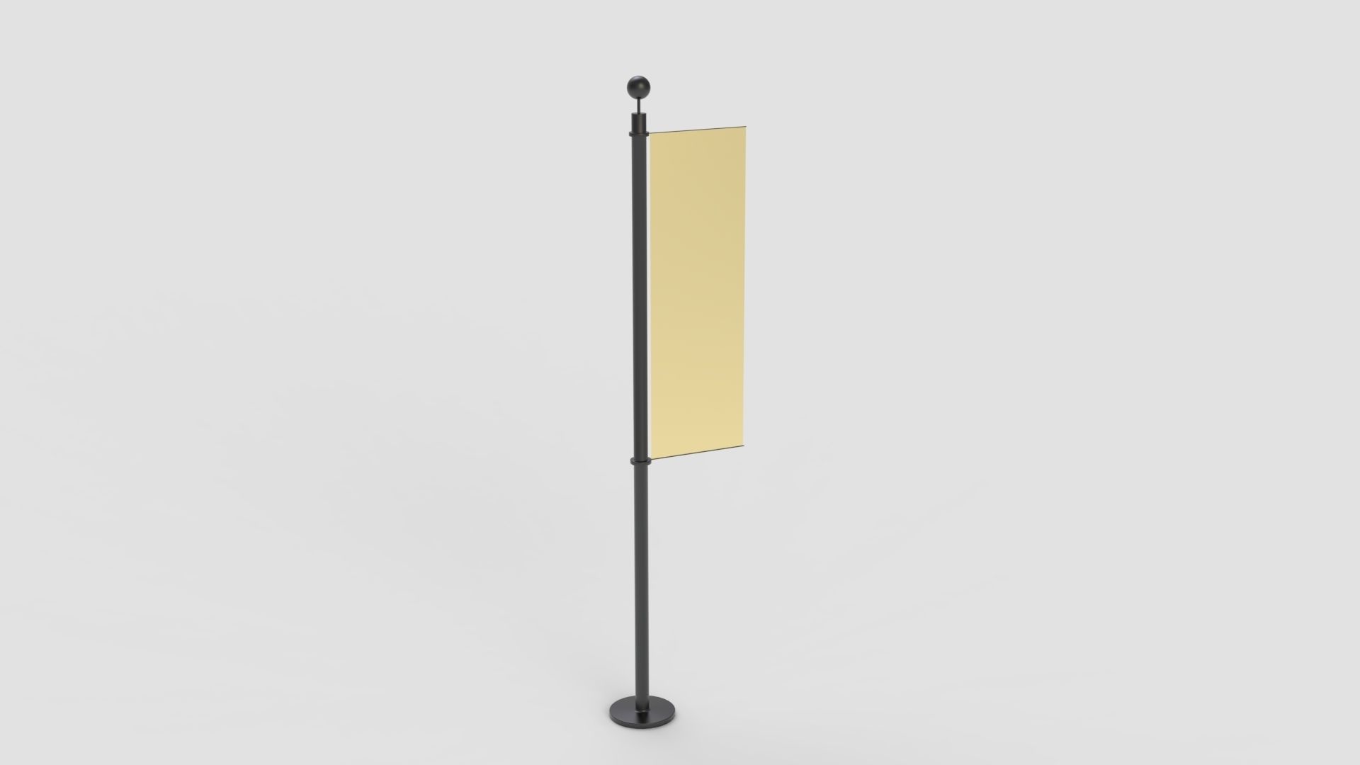 Flag 3D model stand on steel pole 3D model | CGTrader