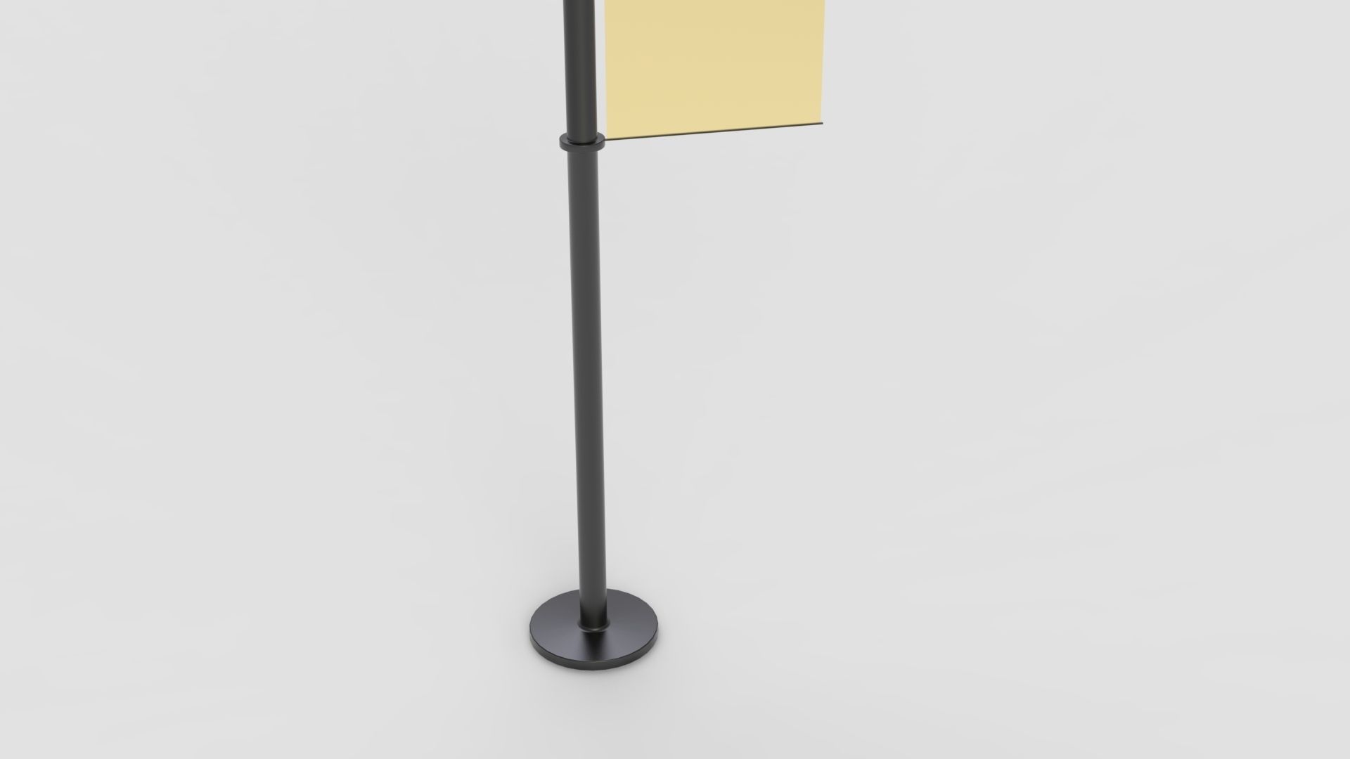 Flag 3D model stand on steel pole 3D model | CGTrader