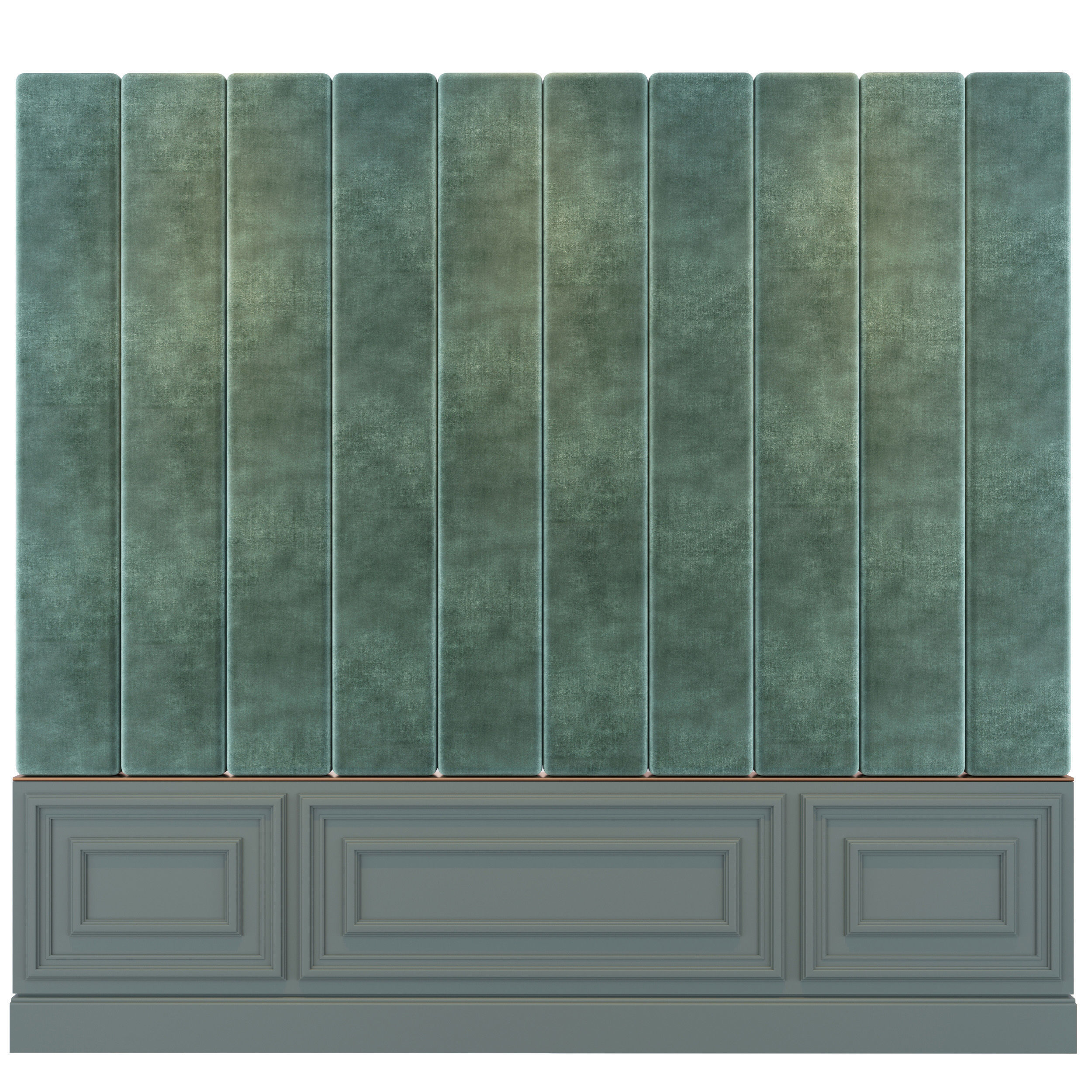 Panel velvet upholstered wall 3D model | CGTrader