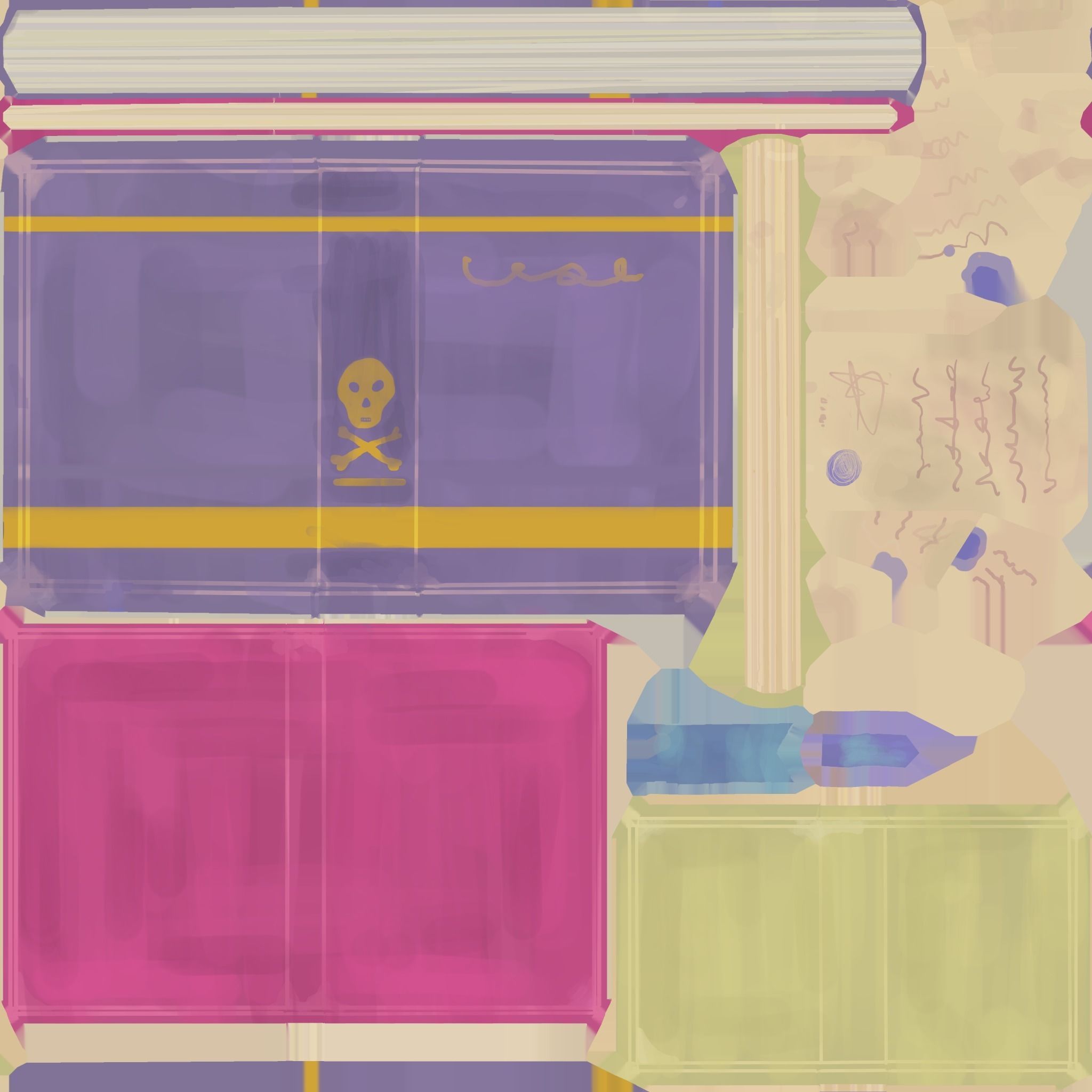 Stylized cartoon books with hand paint texture free VR / AR / low-poly ...