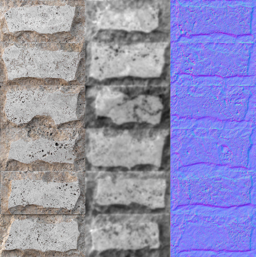 Multi-texture from natural stone blocks - 18pcs Texture | CGTrader