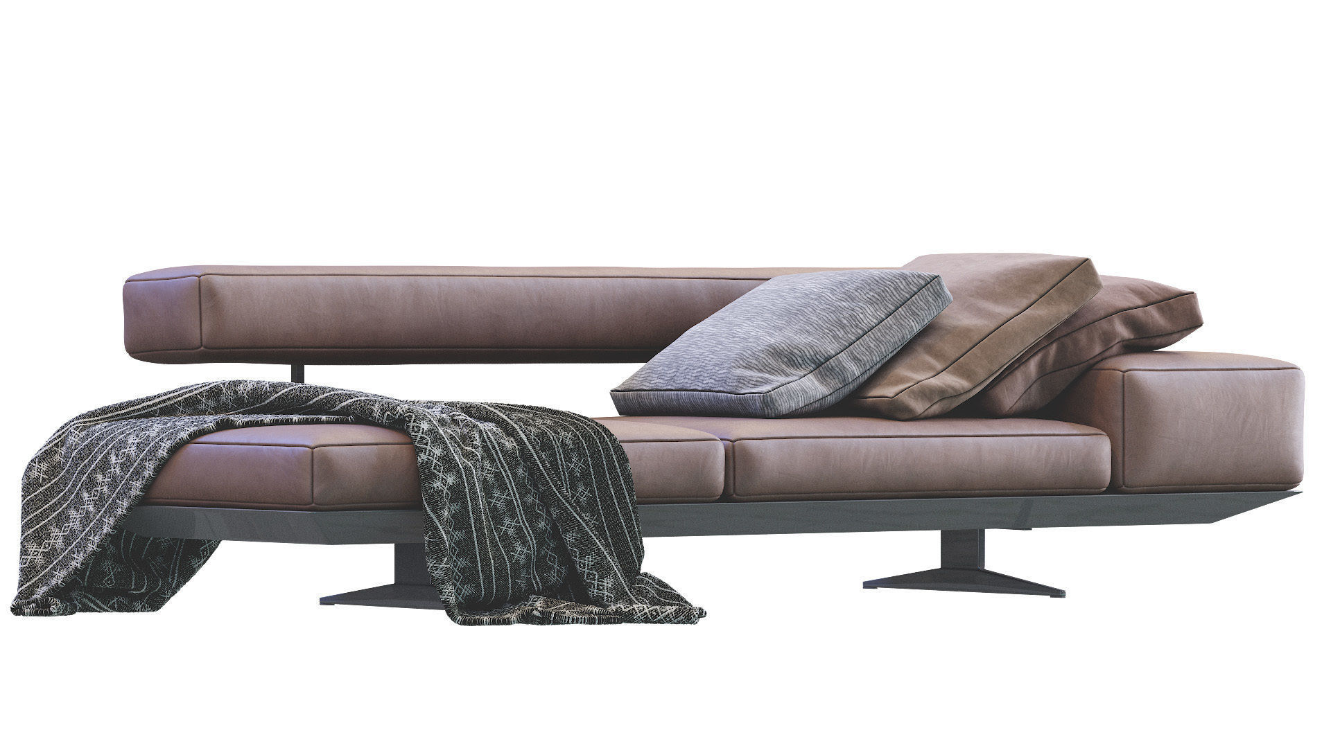 Sofa Wing Leather By Flexform 3D model | CGTrader