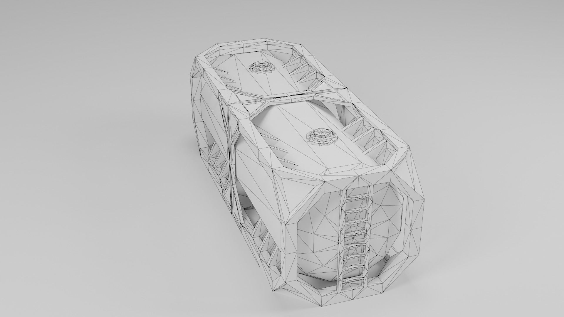 3D model Low poly containers for colony VR / AR / low-poly rigged ...