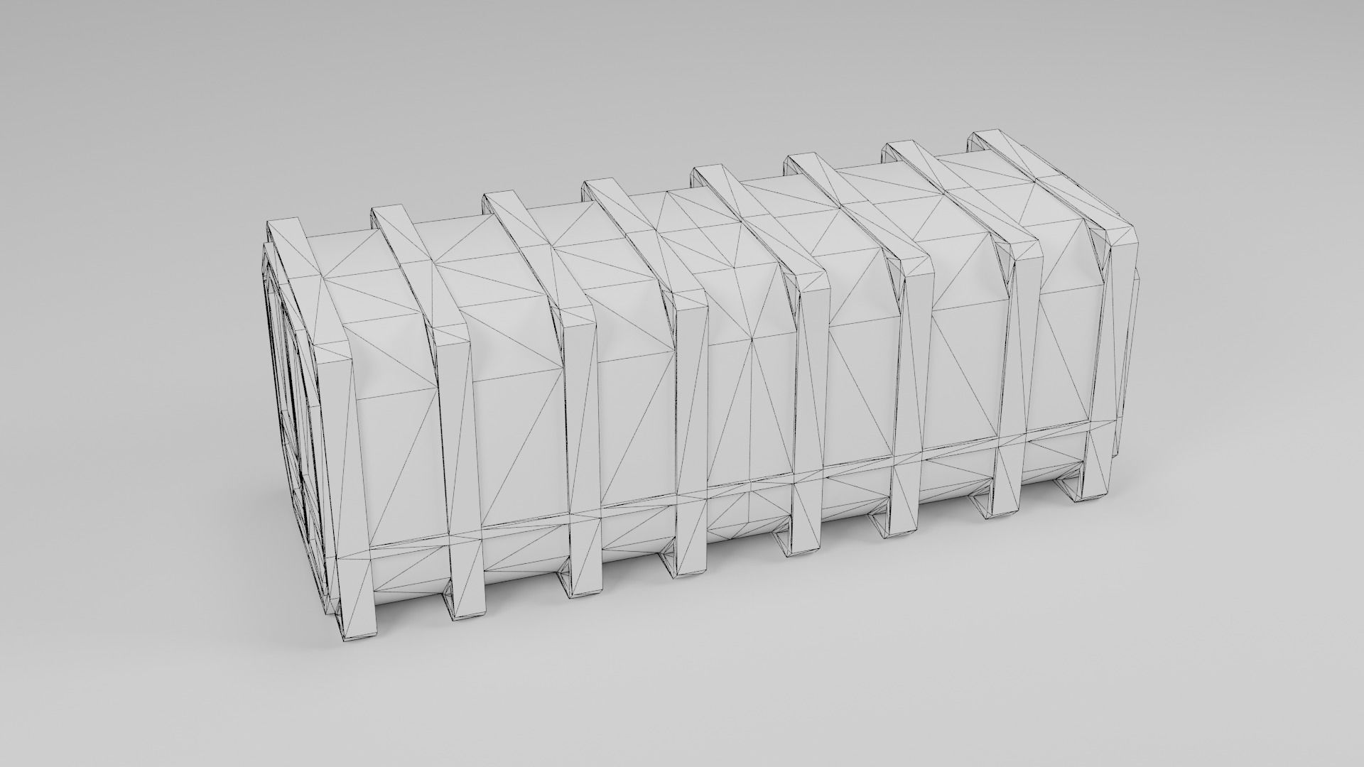 3D model Low poly containers for colony VR / AR / low-poly rigged ...