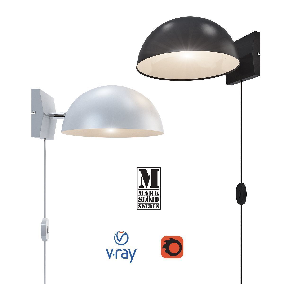 KUPOL wall lamp 3D model | CGTrader