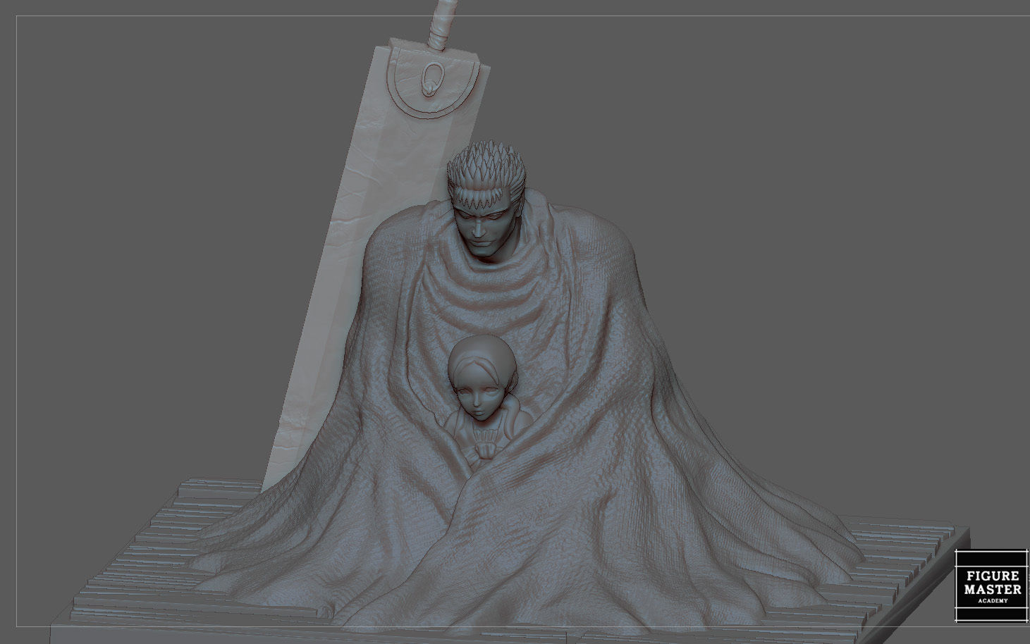 BERSERK GUTS FANTASY ANIME SWORD CHARACTER 3D PRINT MODEL 3D model 3D ...