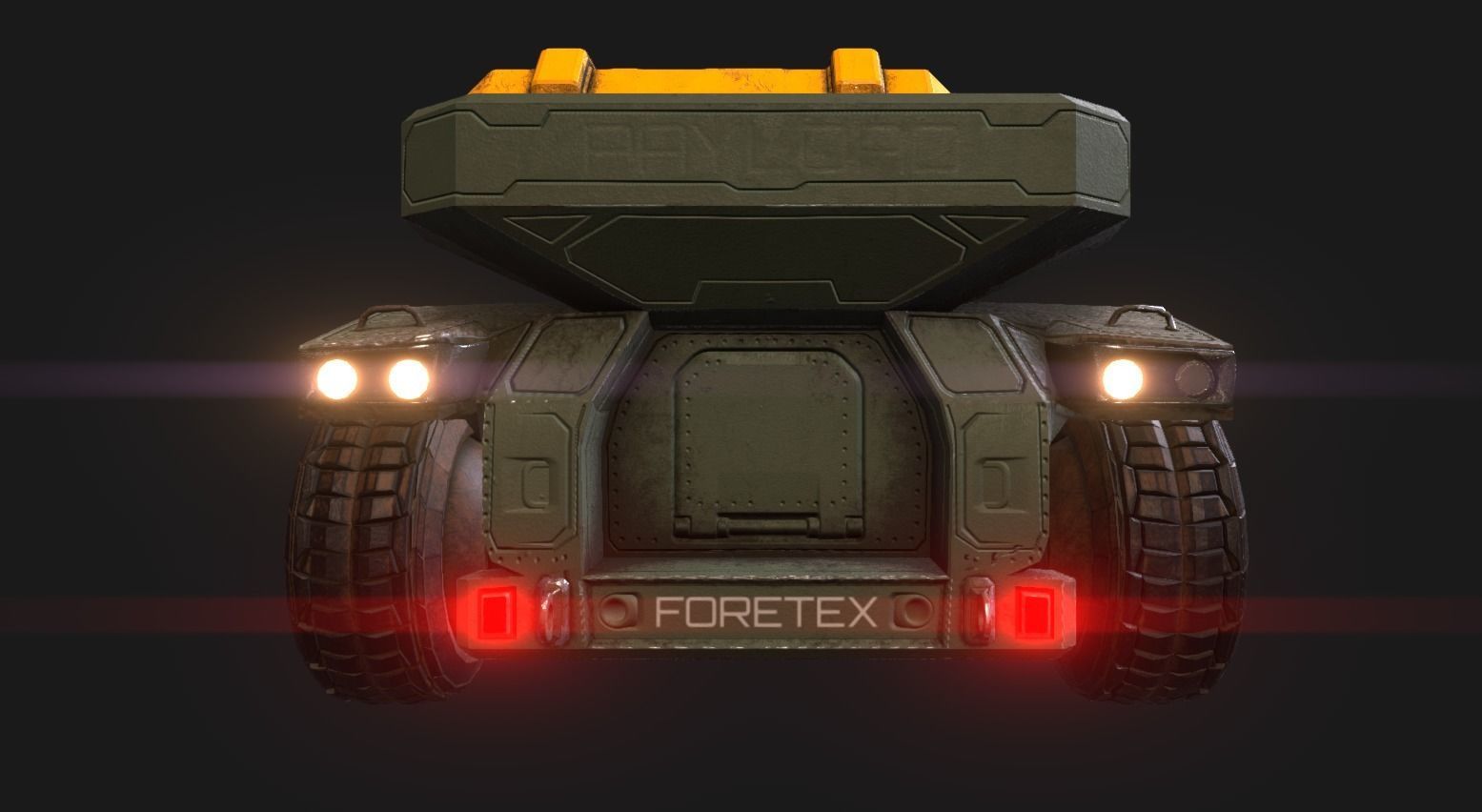 3D model LOWPOLY MILITARY FORTEX LIGHT TRANSPORT ARMED VEHICLE VR / AR ...