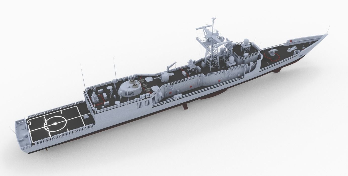 MODERNIZED LEGENDARY EX US OLIVER HAZARD PERRY CLASS FRIGATE 3D model ...