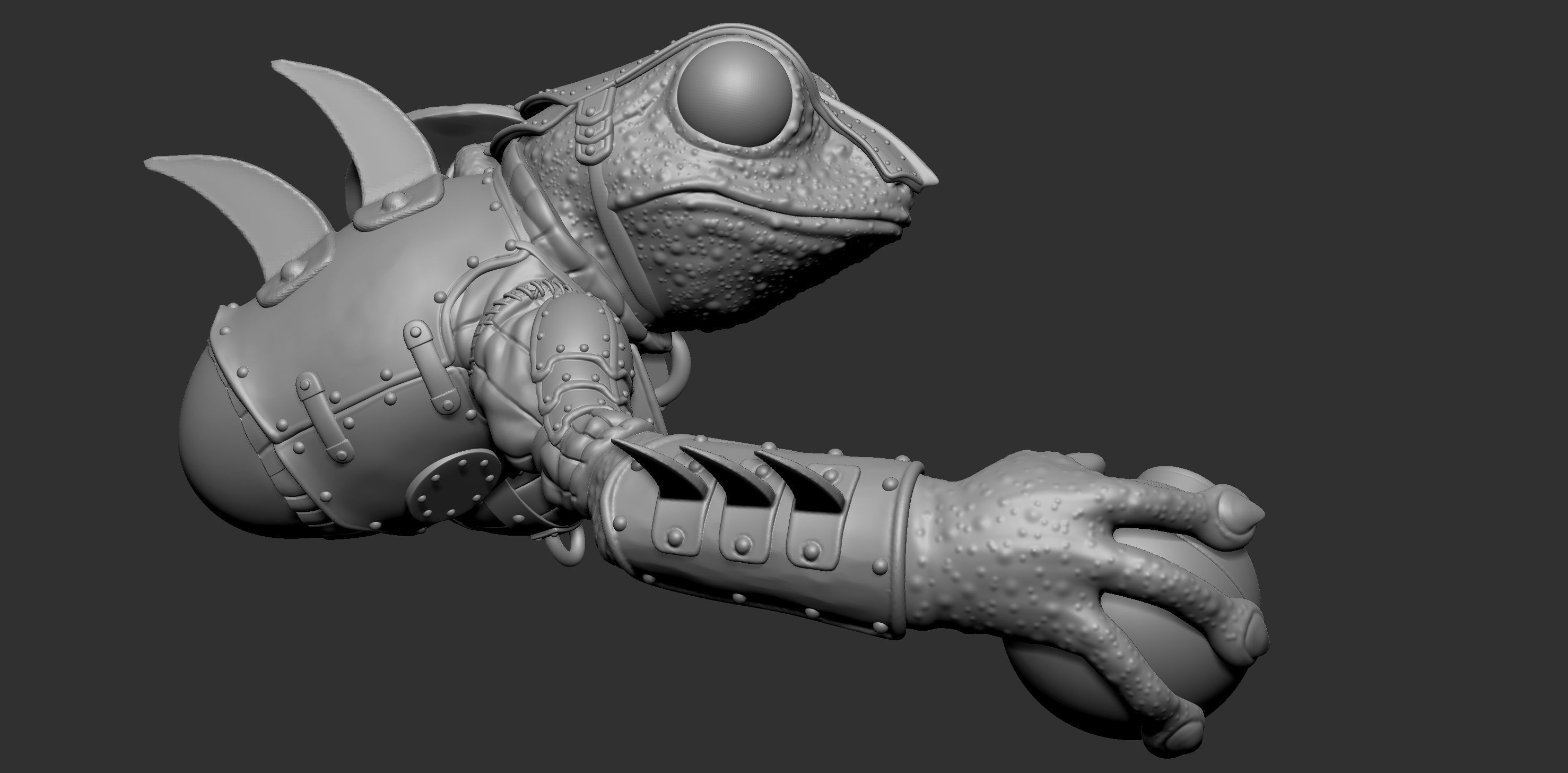 Medieval Frog bust free 3D model 3D printable | CGTrader