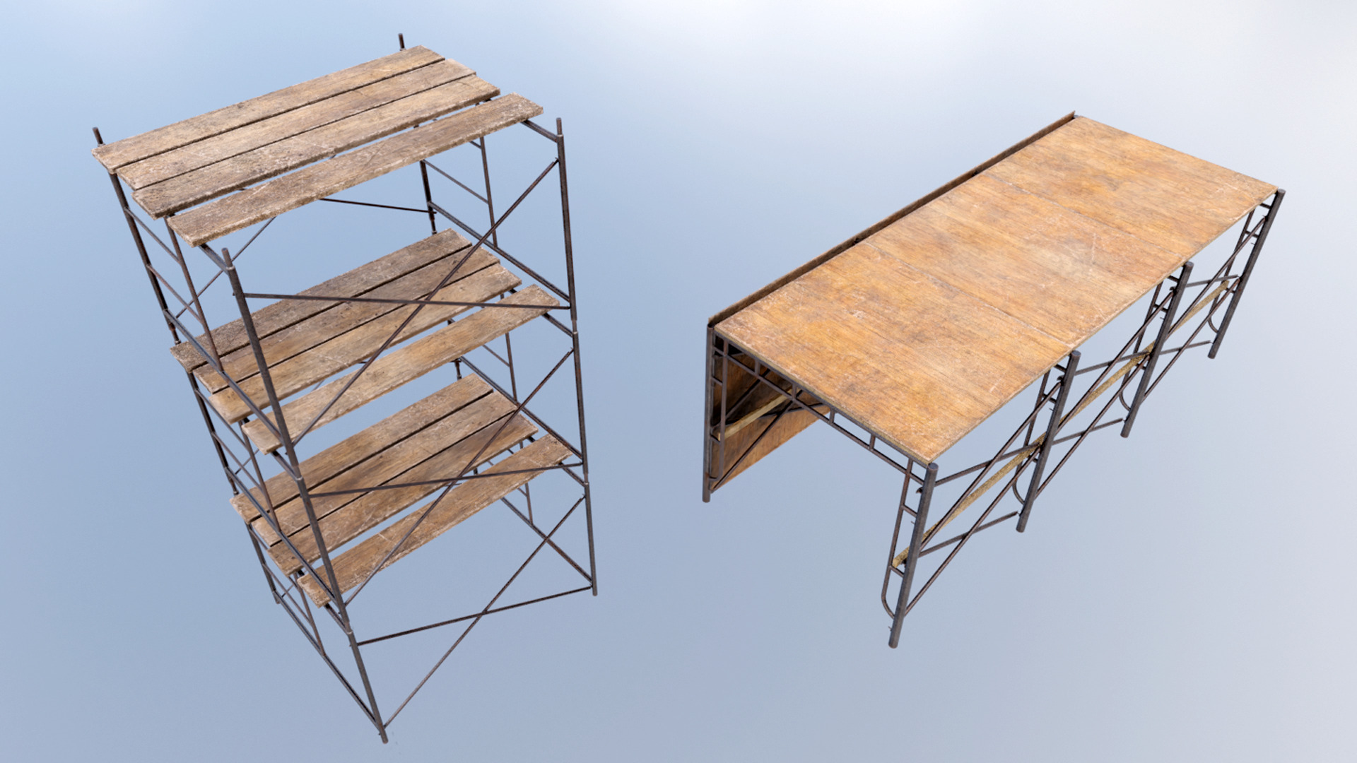 3D model Scaffold - Scaffolding Tower VR / AR / low-poly | CGTrader