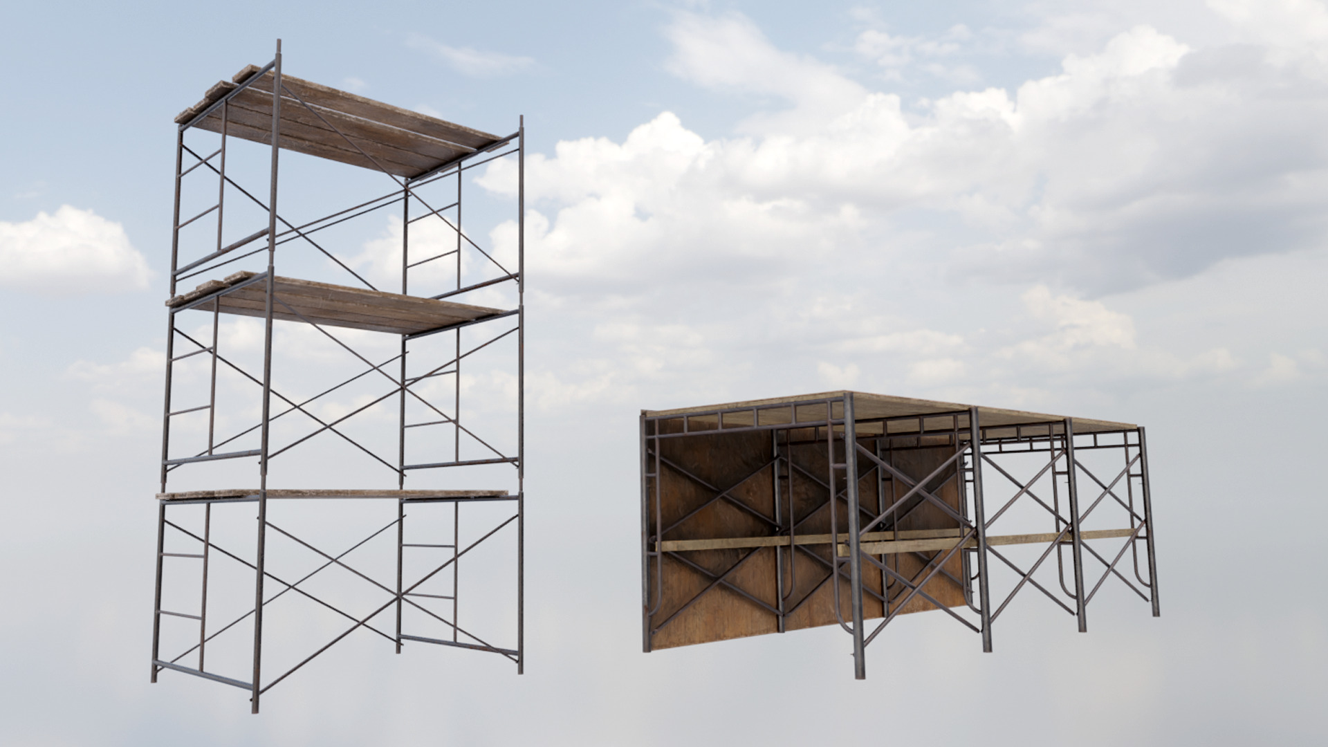 3D model Scaffold - Scaffolding Tower VR / AR / low-poly | CGTrader