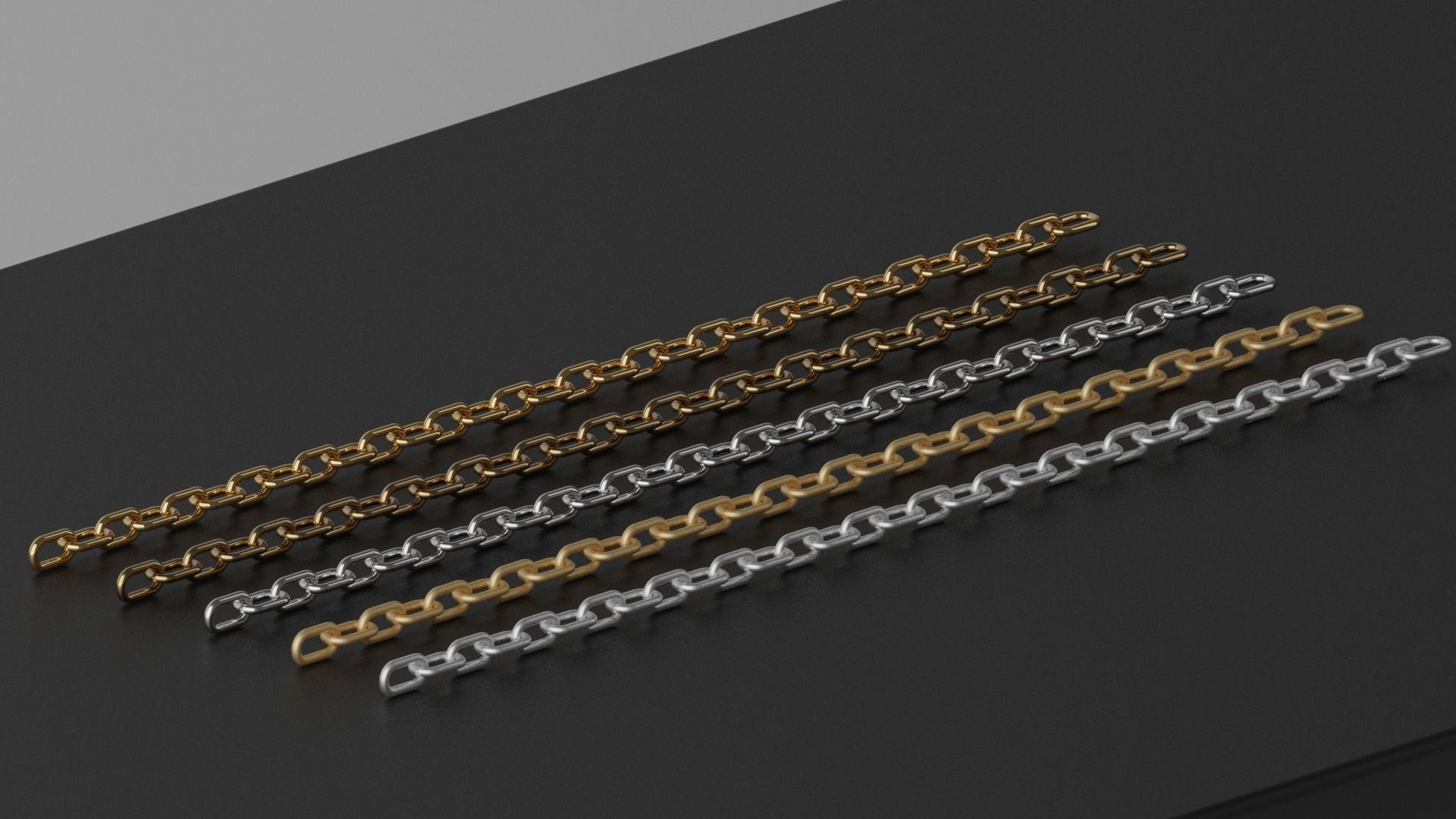 Chain set of links 3D model | CGTrader