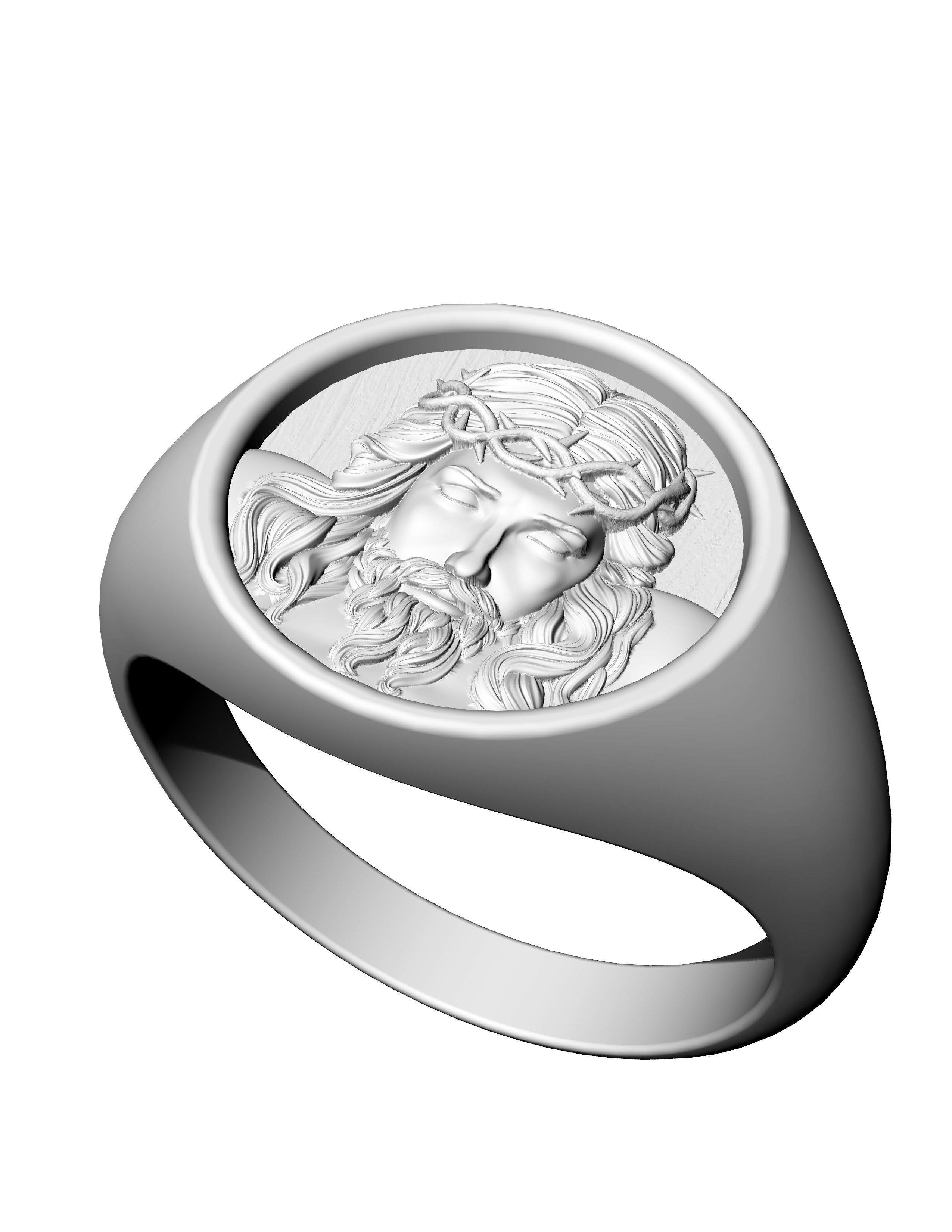 Jesus Ring 3D model 3D printable | CGTrader
