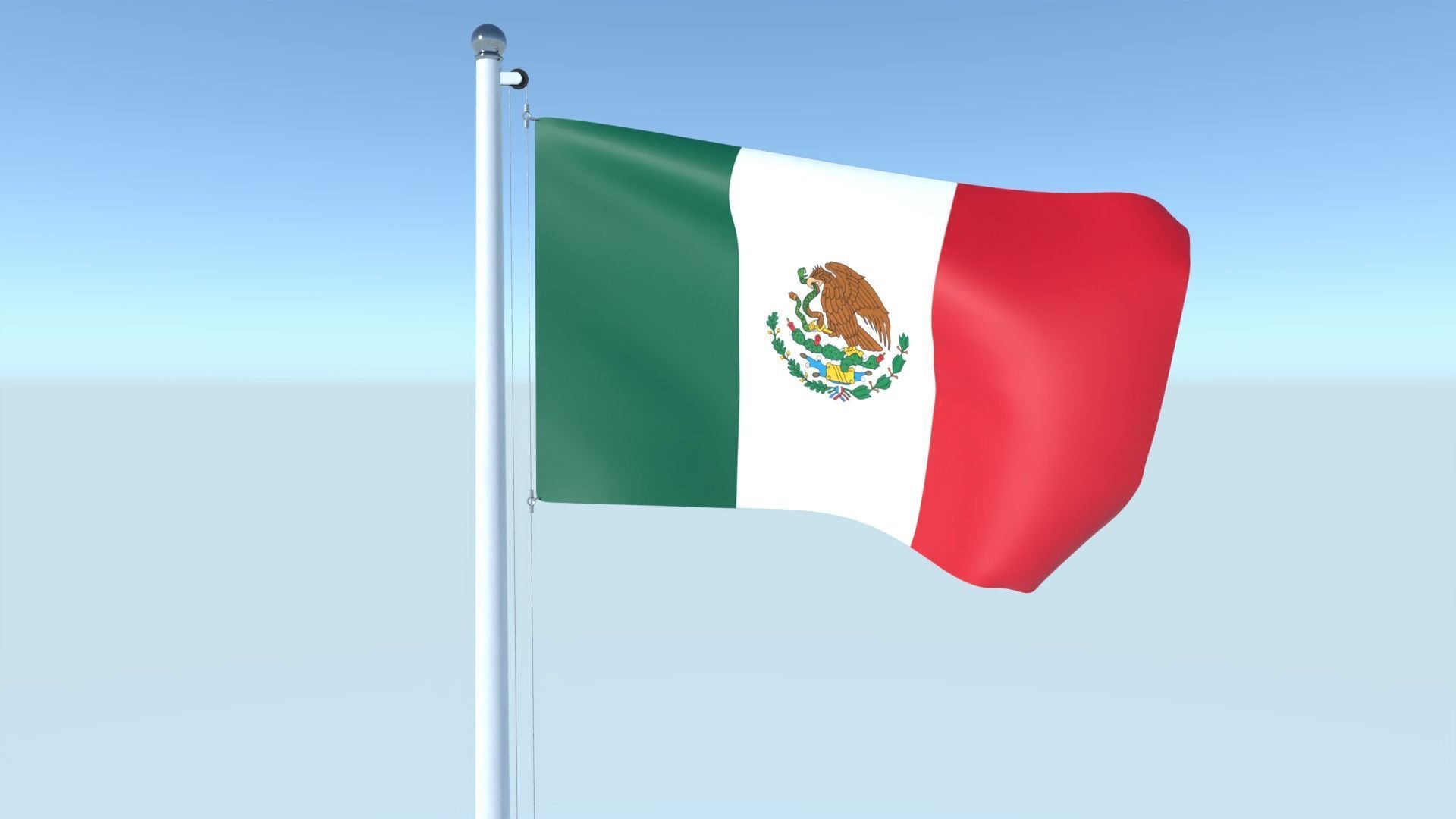 3D model Animated Flag of Mexico VR / AR / low-poly | CGTrader