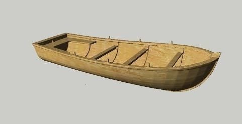 Roeiboot free 3D model | CGTrader
