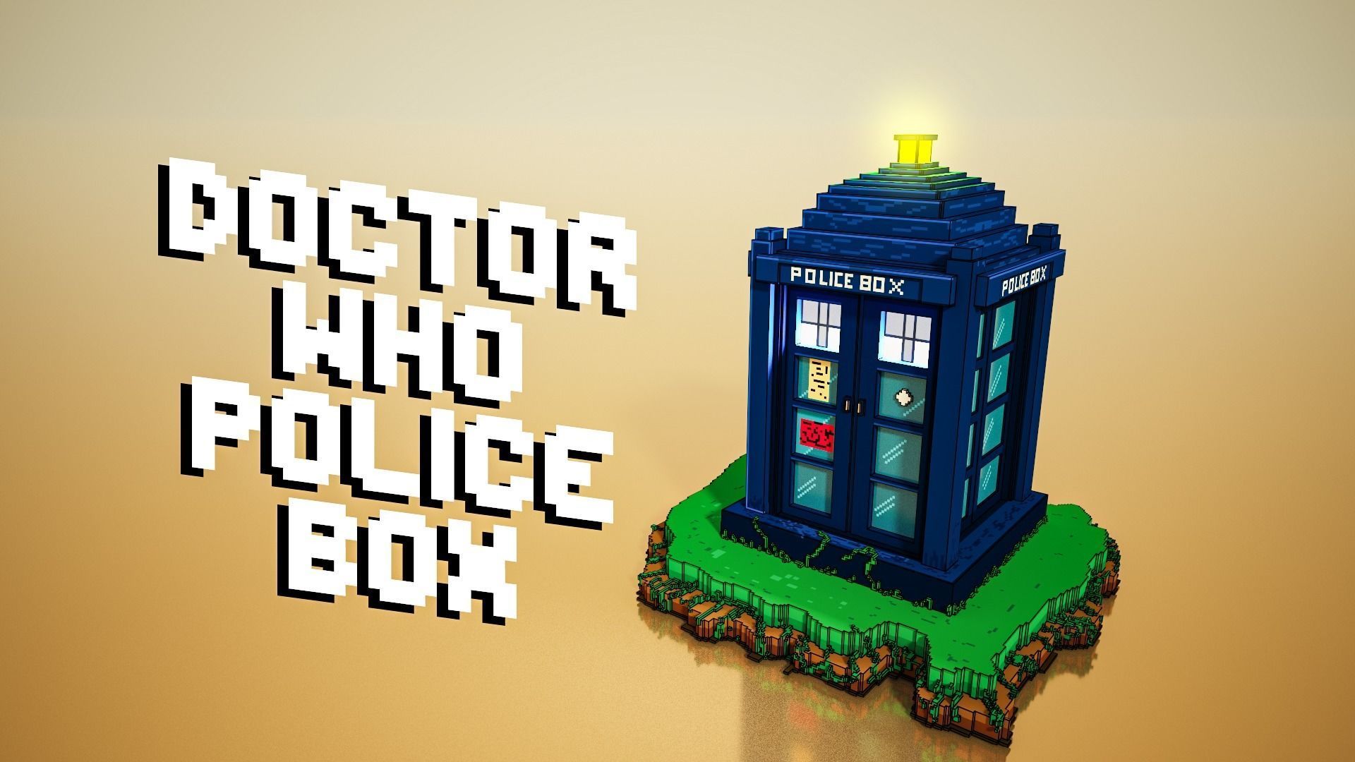 Doctor who police box tardis voxel design free VR / AR / low-poly 3D ...