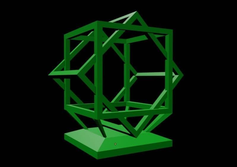 3D Printable Abstract Cube Paperweight free 3D model 3D printable ...