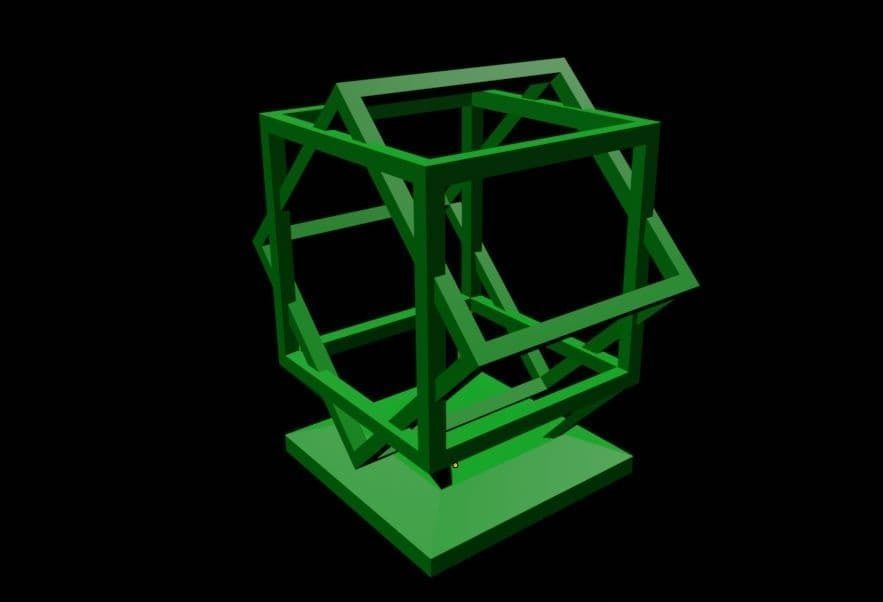 3D Printable Abstract Cube Paperweight free 3D model 3D printable ...
