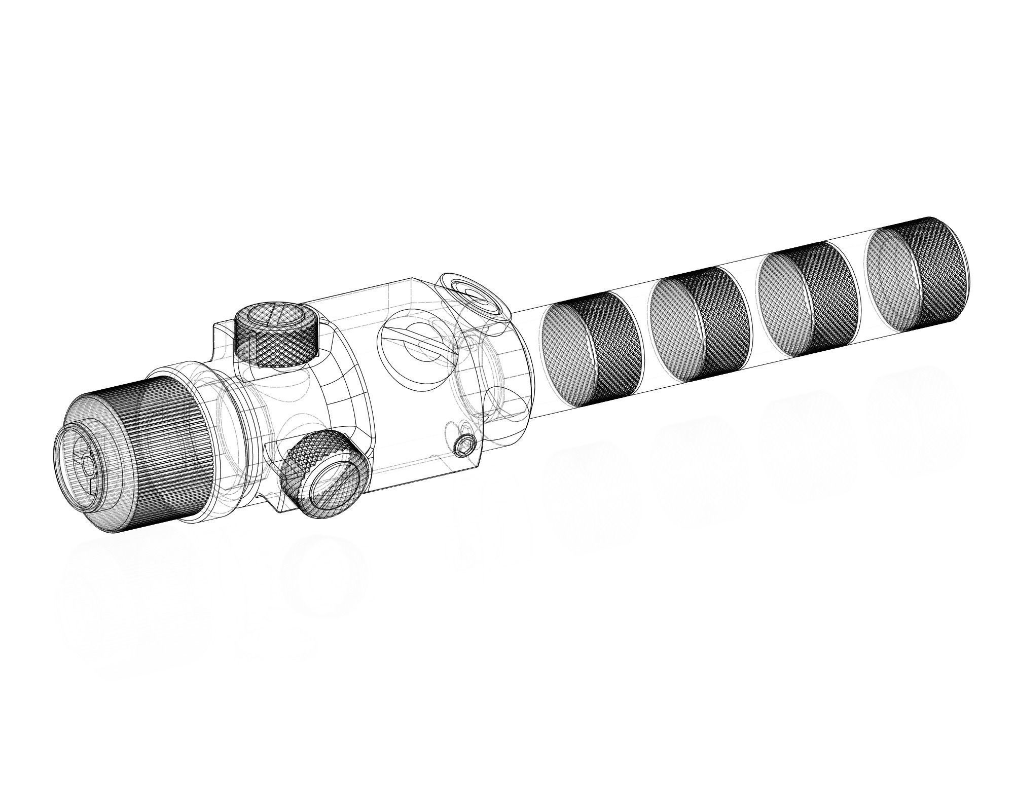 LZ Answerer - Resident Evil Village - 3D Printable - Lightsaber 3D ...