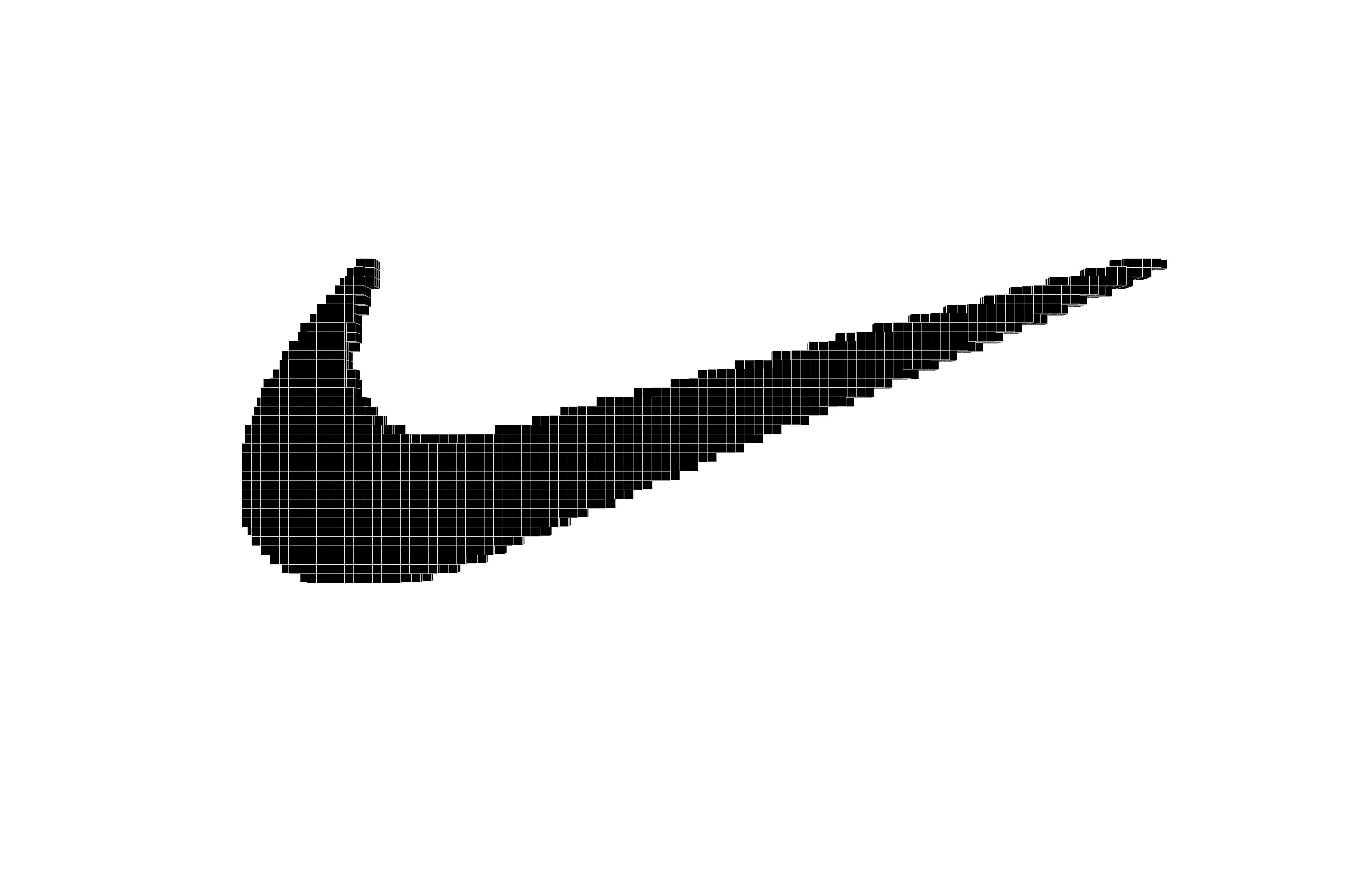 Voxel Style Nike Logo 01 free VR / AR / low-poly 3D model | CGTrader