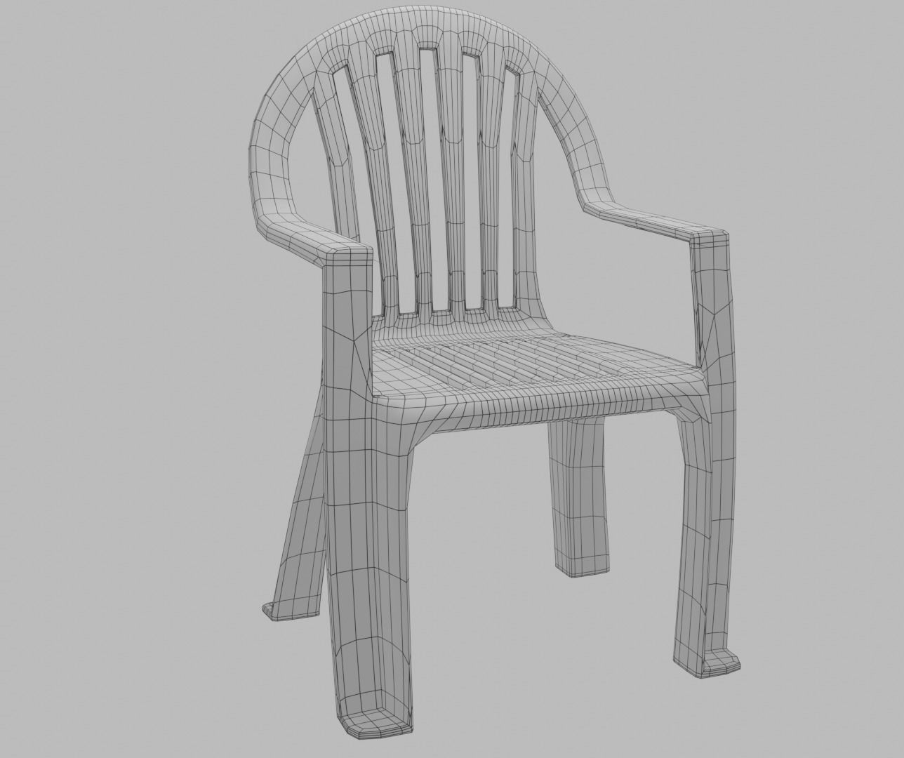 3D model Plastic monobloc chair VR / AR / low-poly | CGTrader