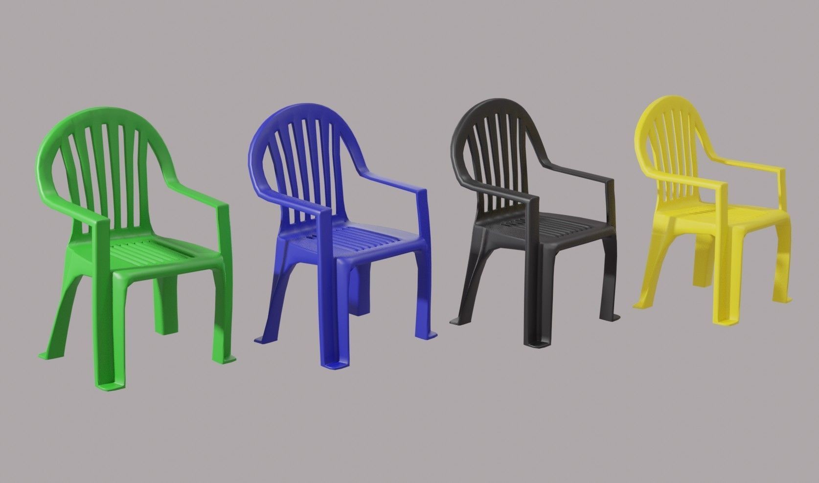 3D model Plastic monobloc chair VR / AR / low-poly | CGTrader
