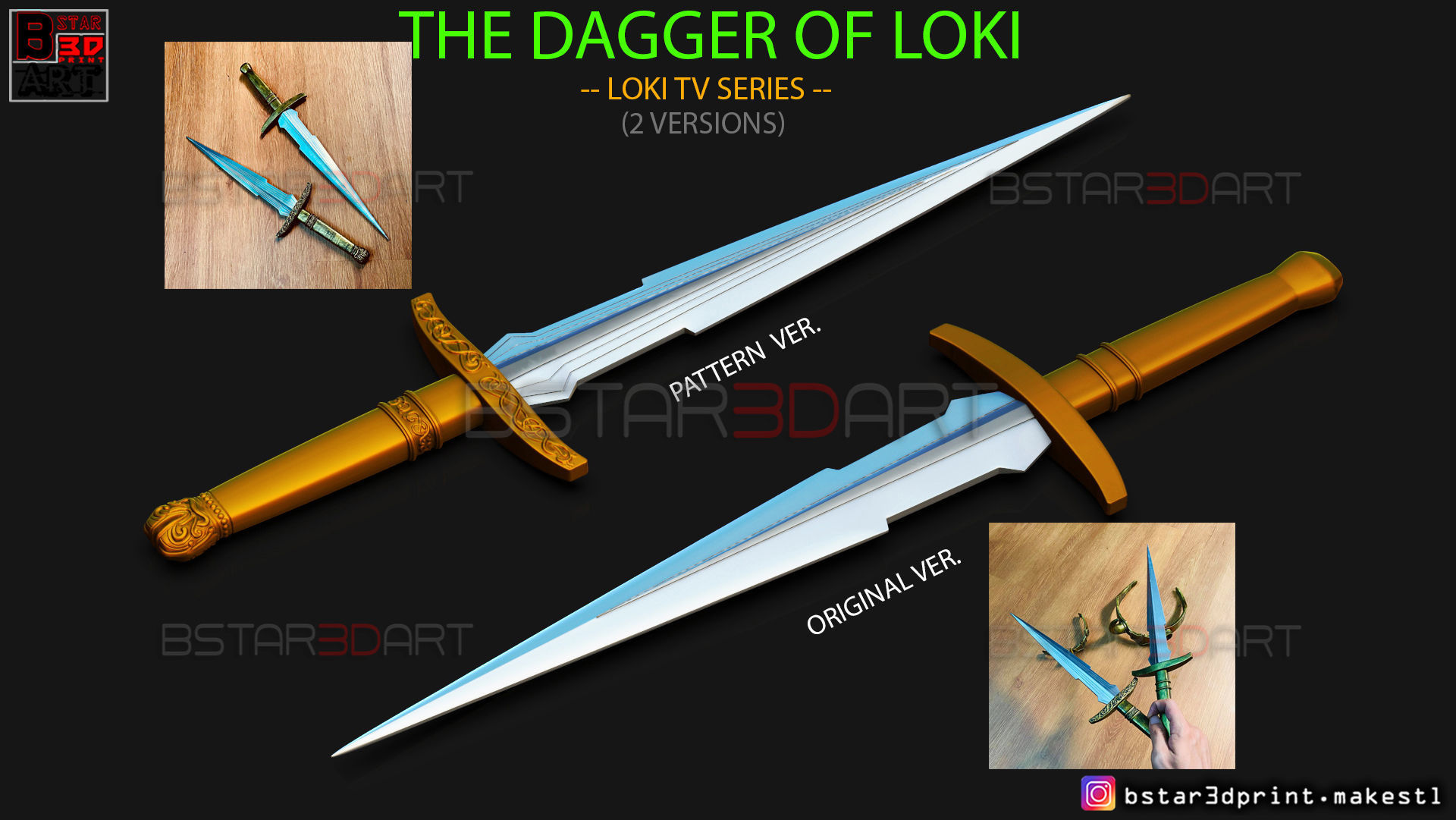 Loki Dagger 2021 - 2 Versions - Weapons of Loki - TV series 3D model 3D ...